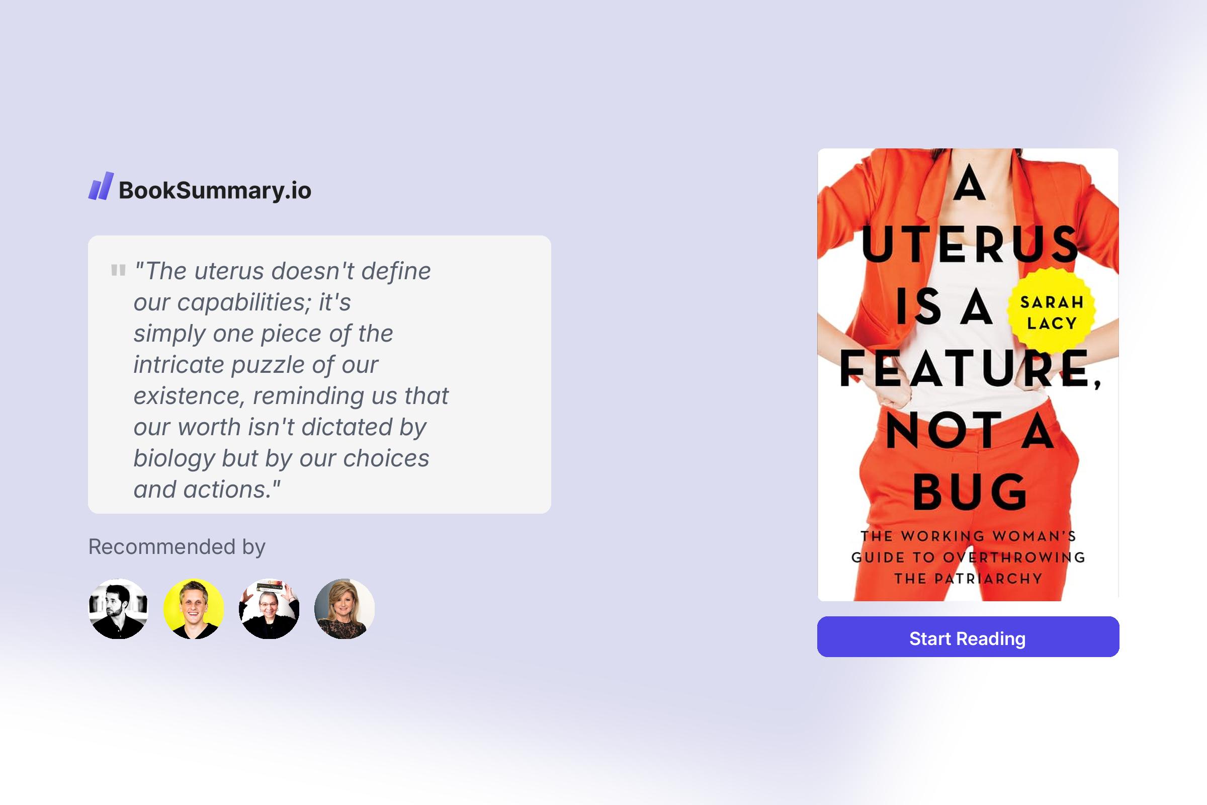 A Uterus Is a Feature, Not a Bug Book Summary