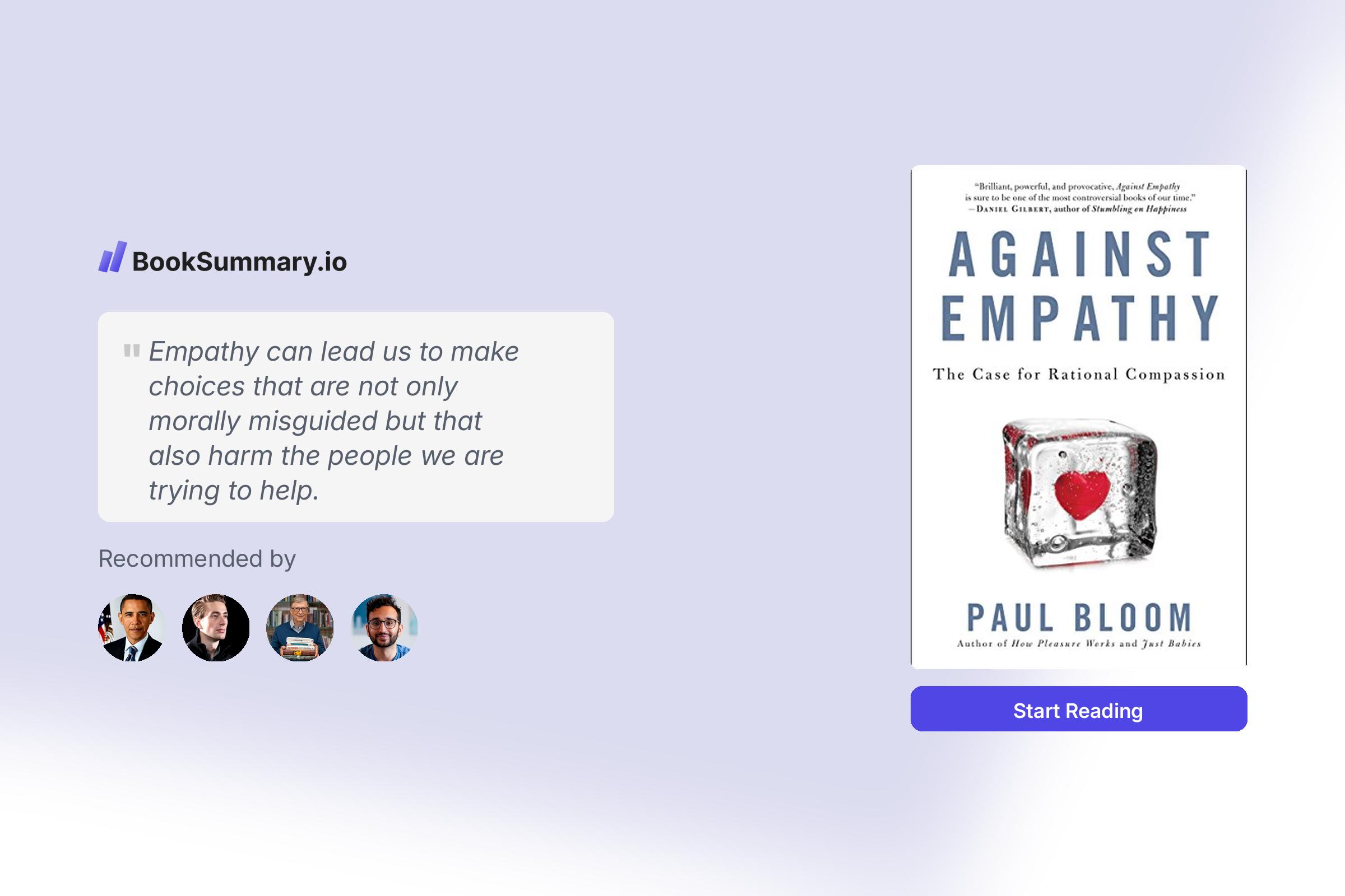Against Empathy Book Summary