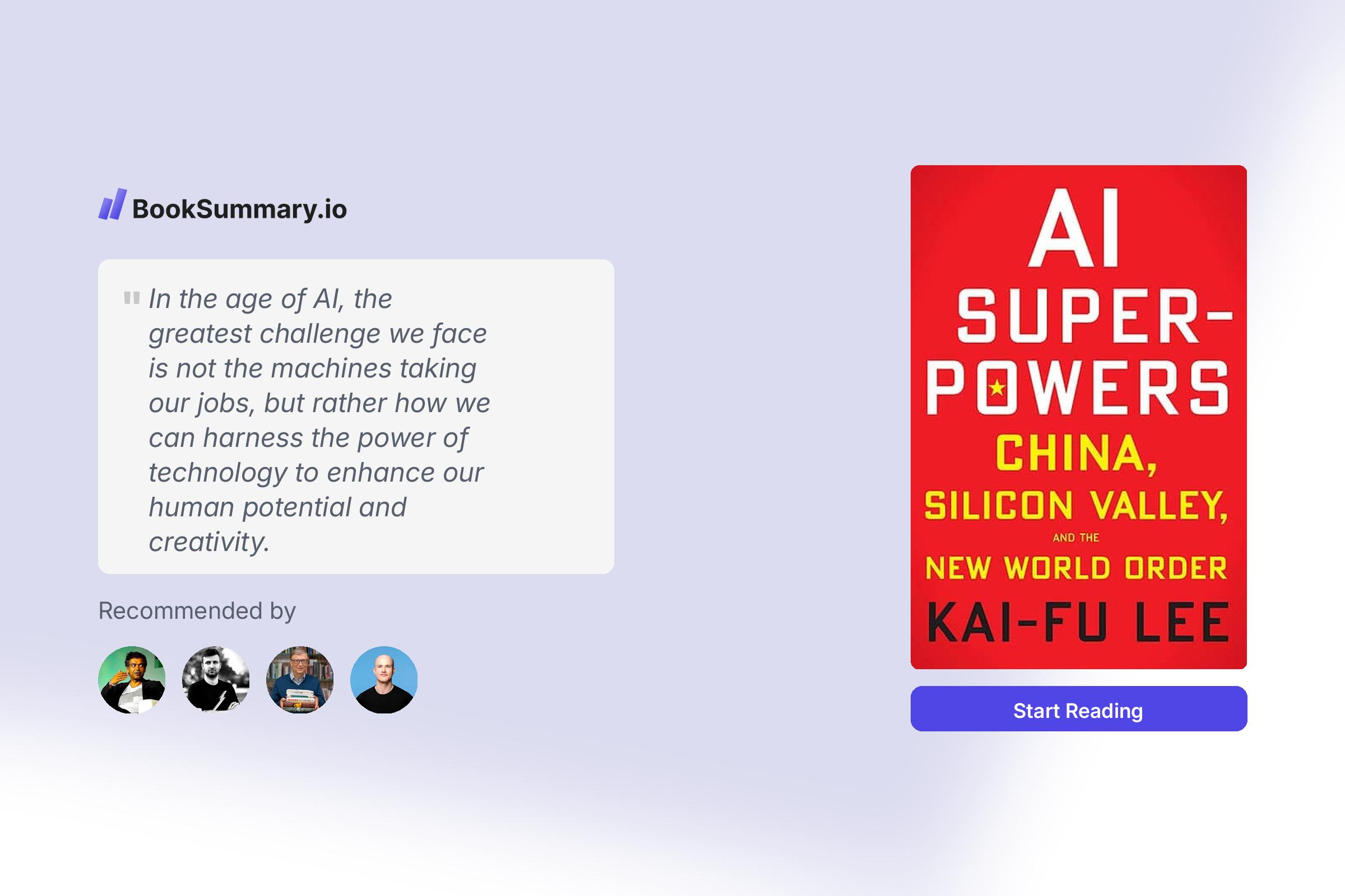 AI Superpowers Book Summary