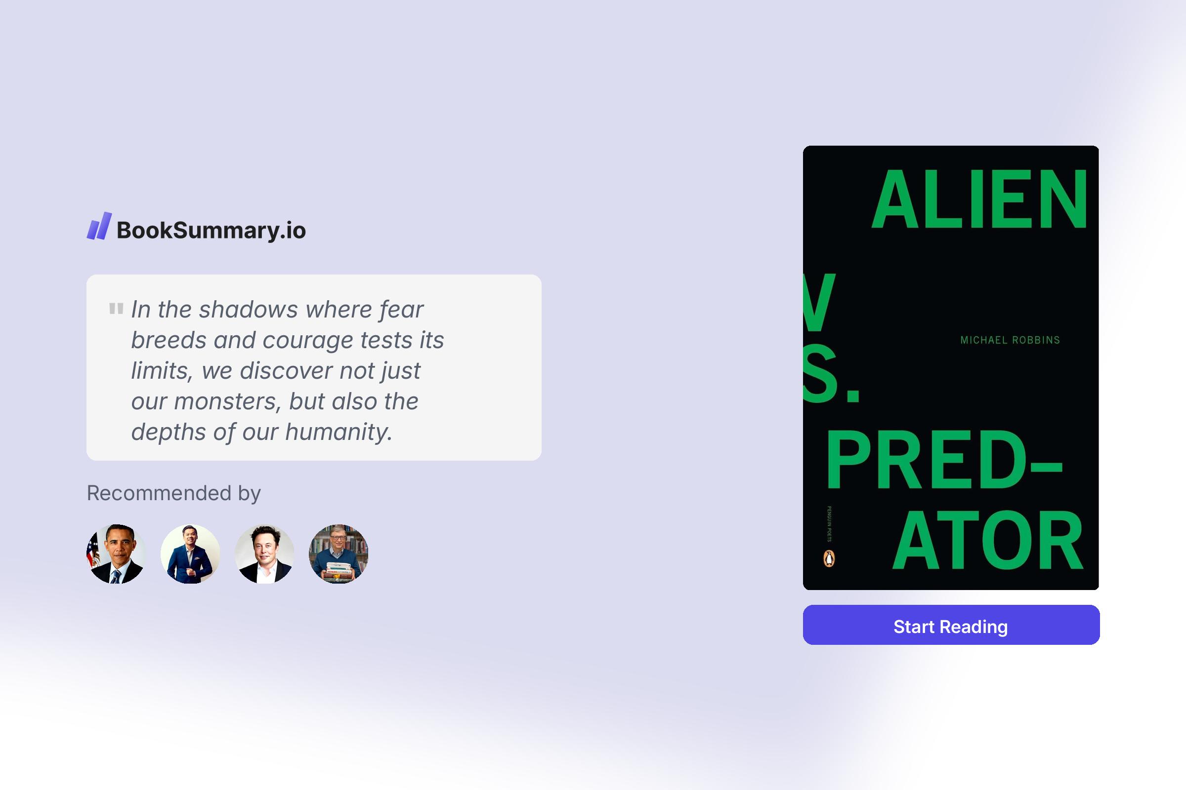 Alien vs. Predator Book Summary