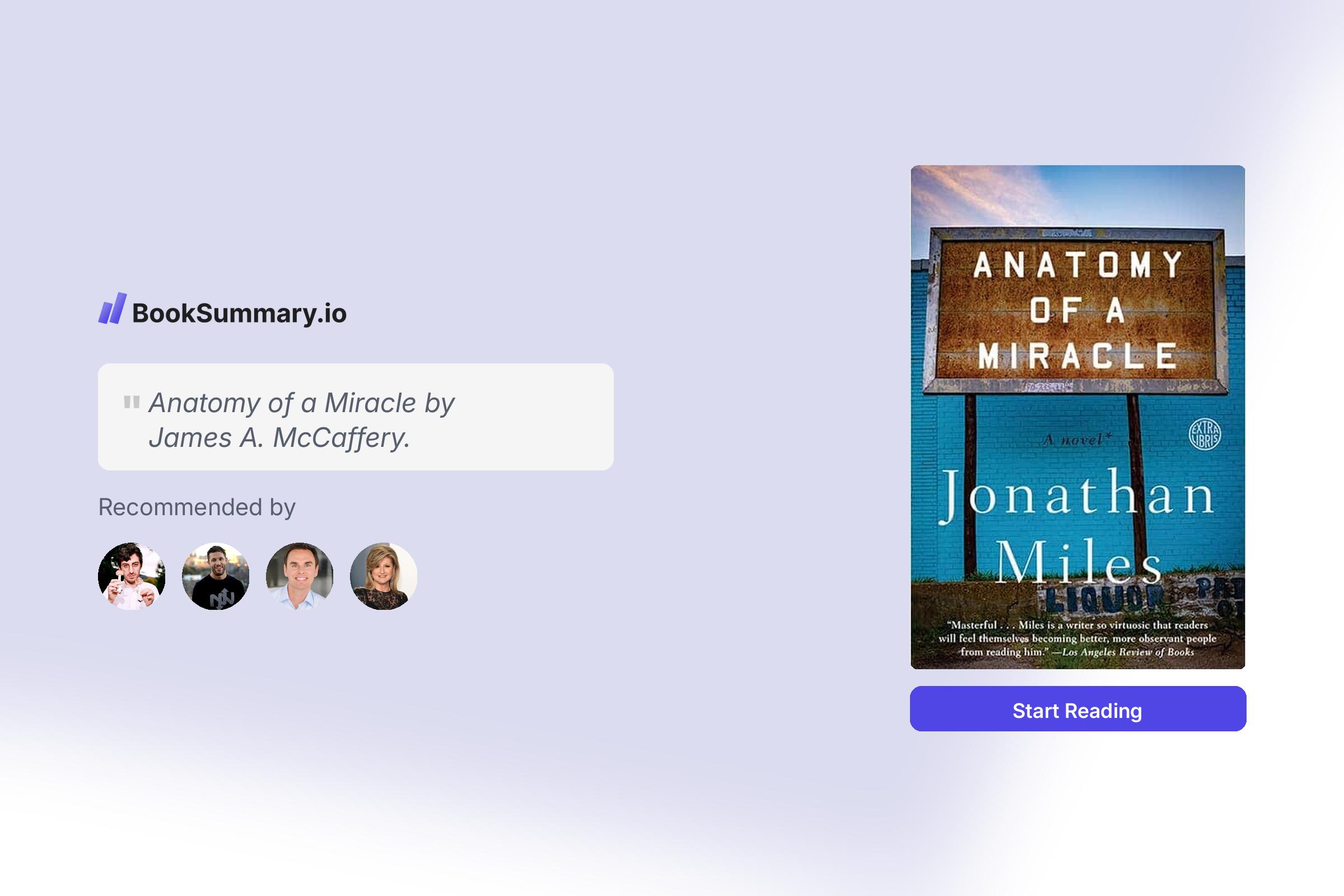 Anatomy of a Miracle Book Summary