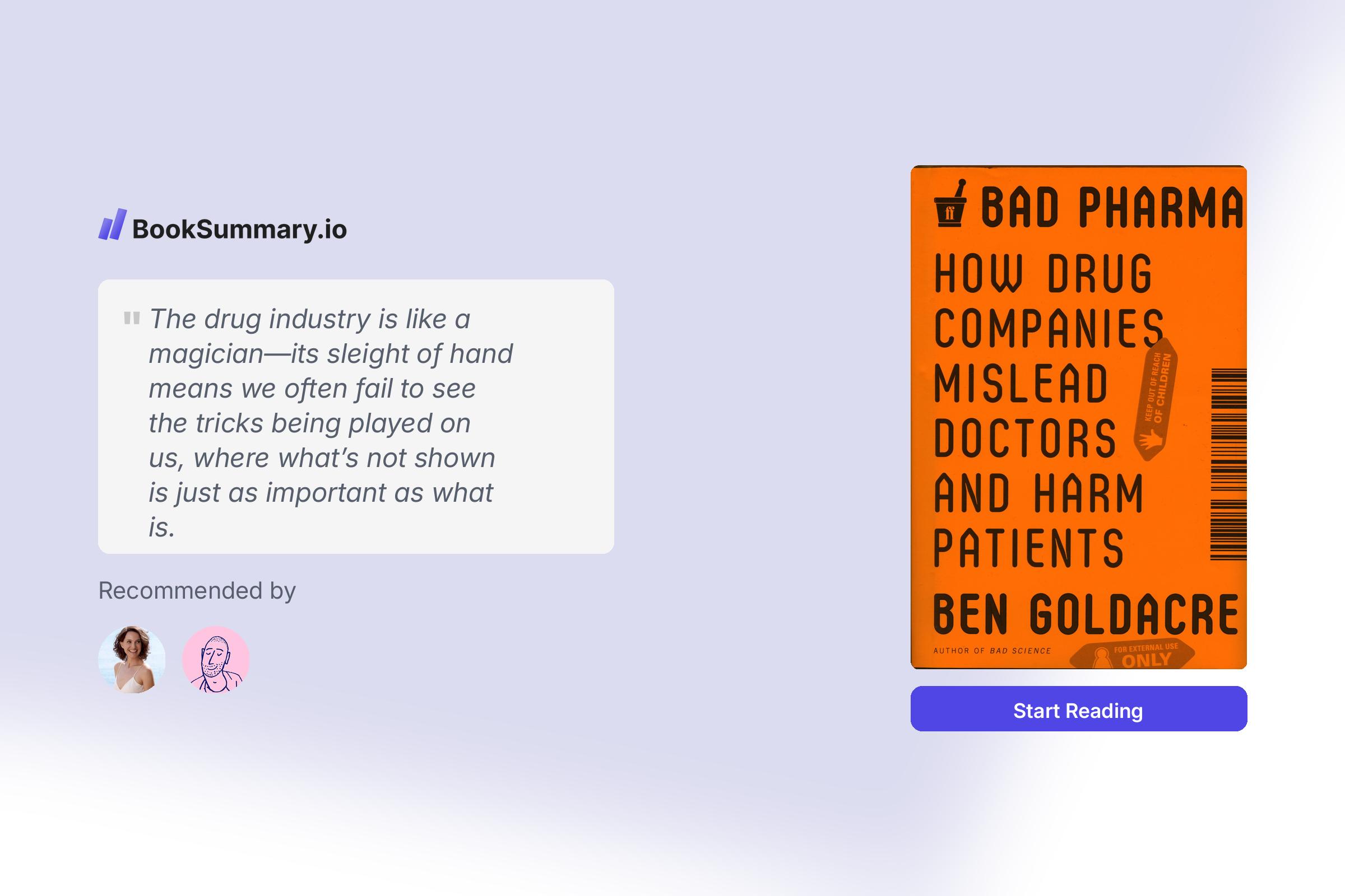 Bad Pharma Book Summary