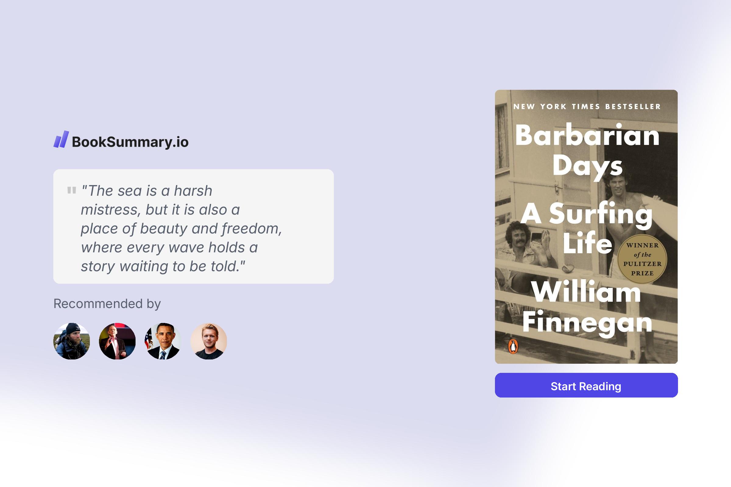 Barbarian Days Book Summary