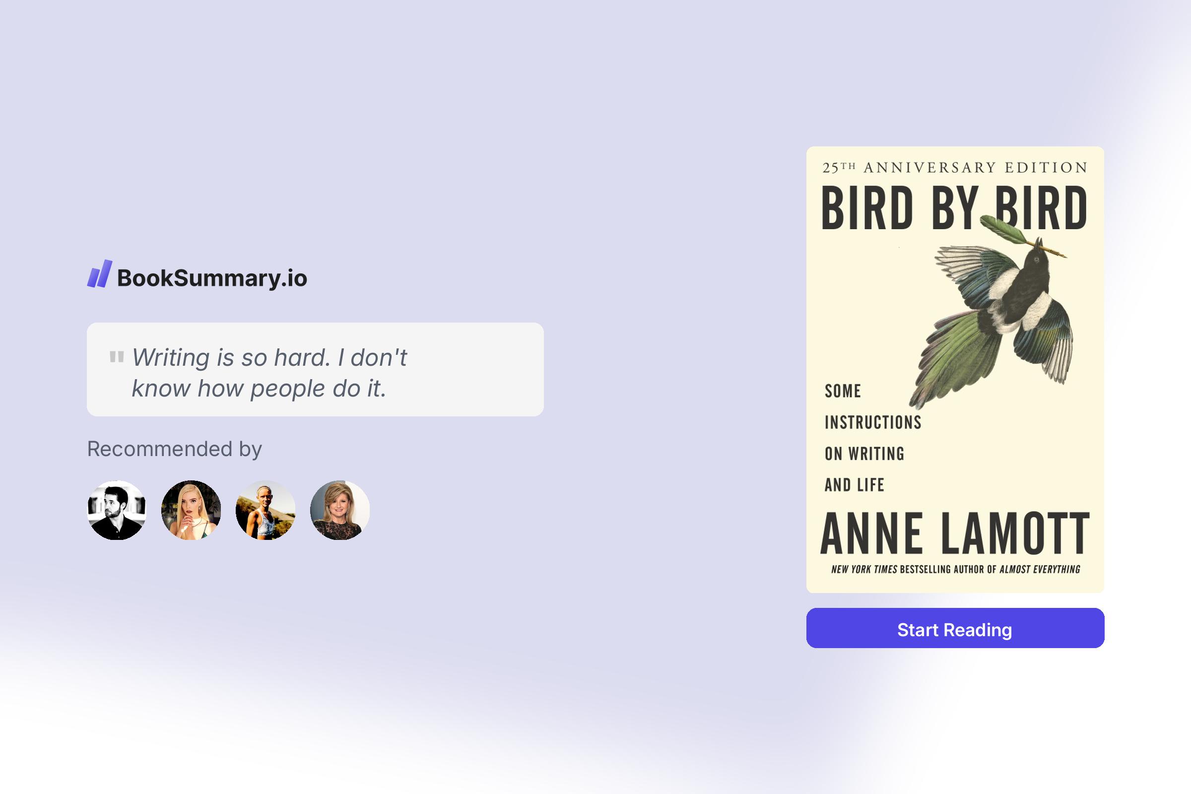 Bird by Bird Book Summary