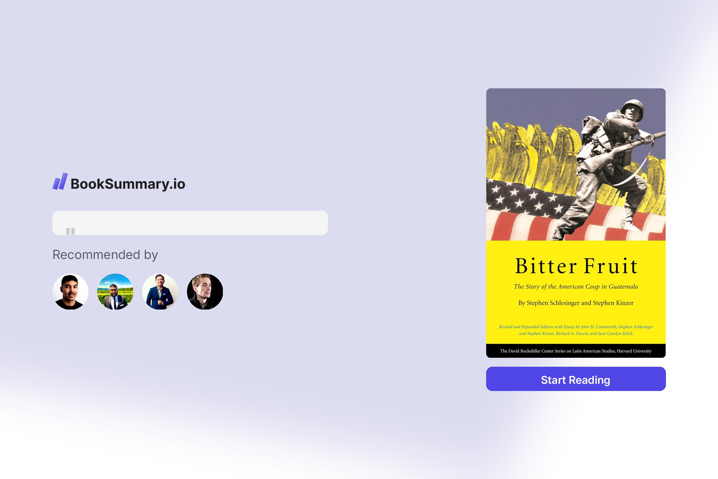 Bitter Fruit Book Summary