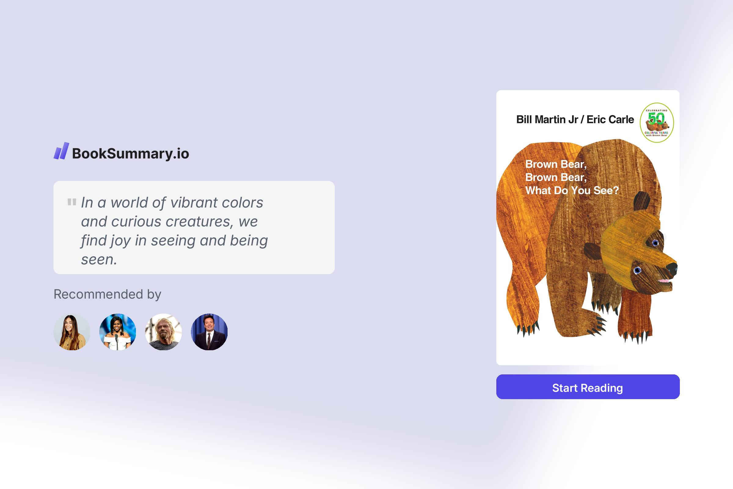 Brown Bear, Brown Bear, What Do You See? Book Summary