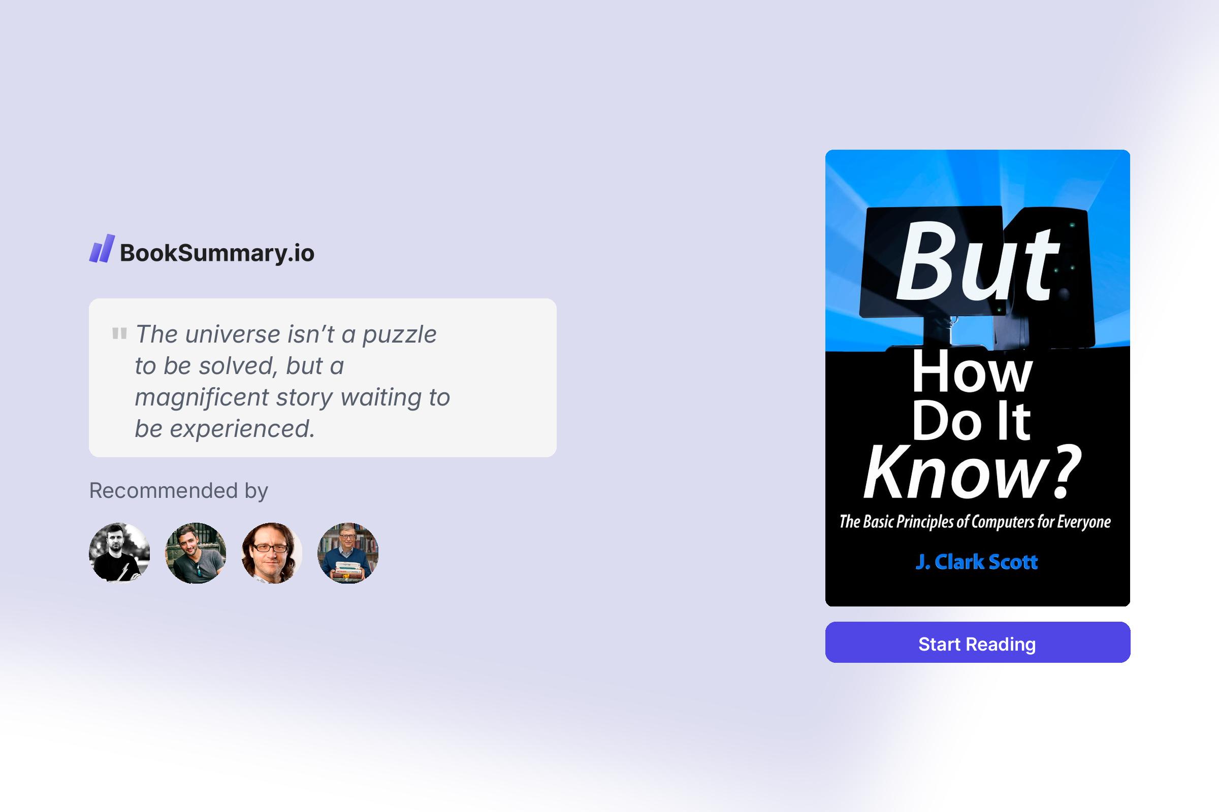 But how Do it Know? Book Summary