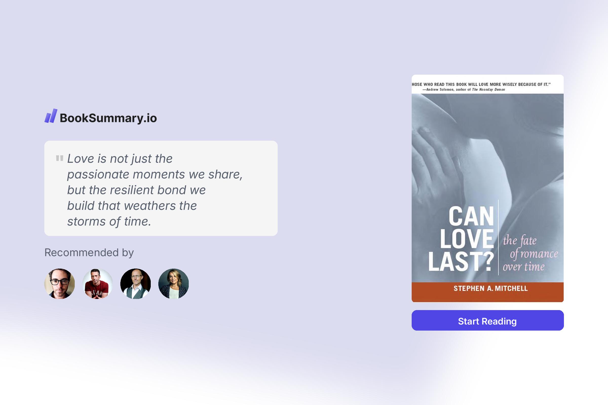 Can Love Last? Book Summary