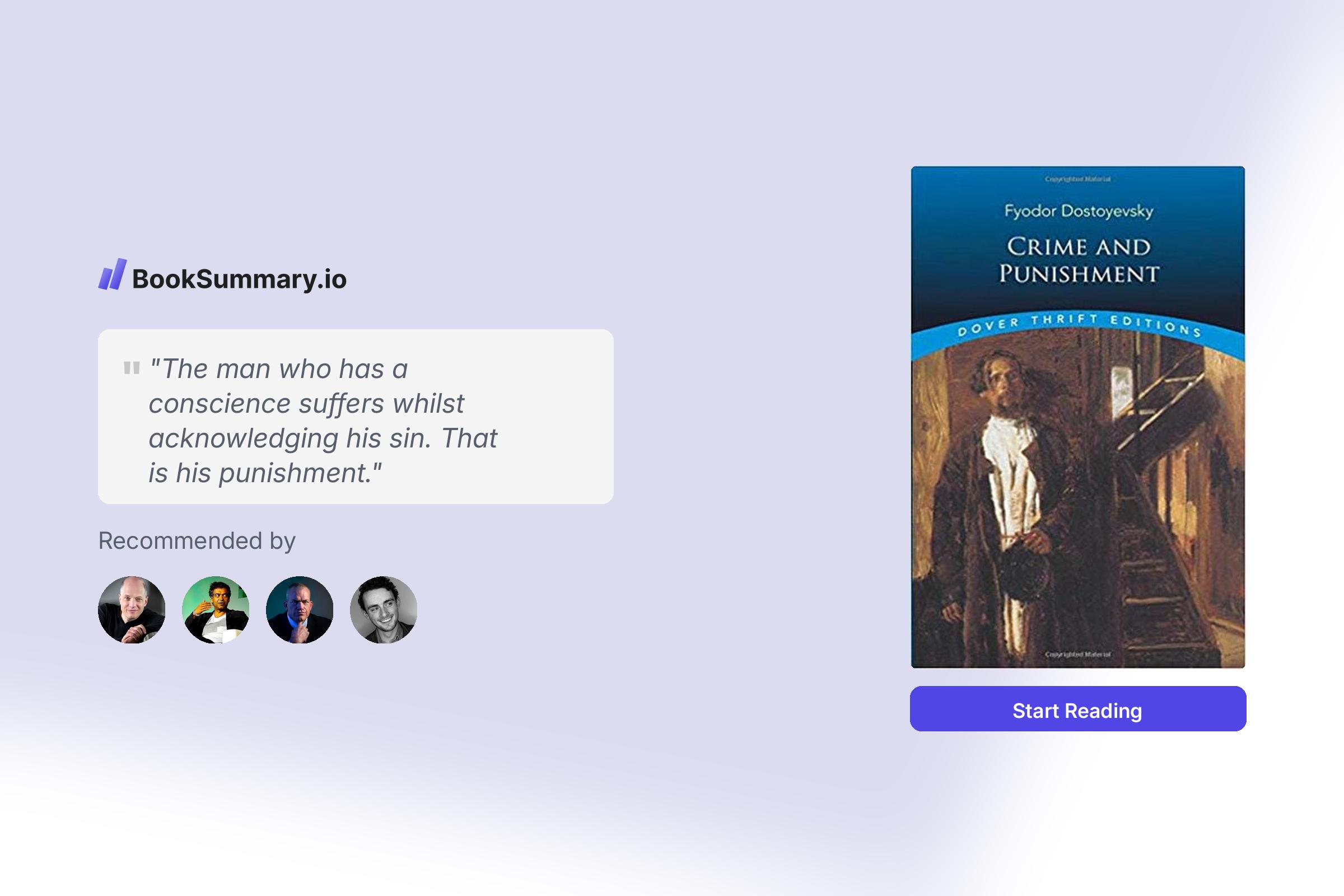 Crime and Punishment Book Summary