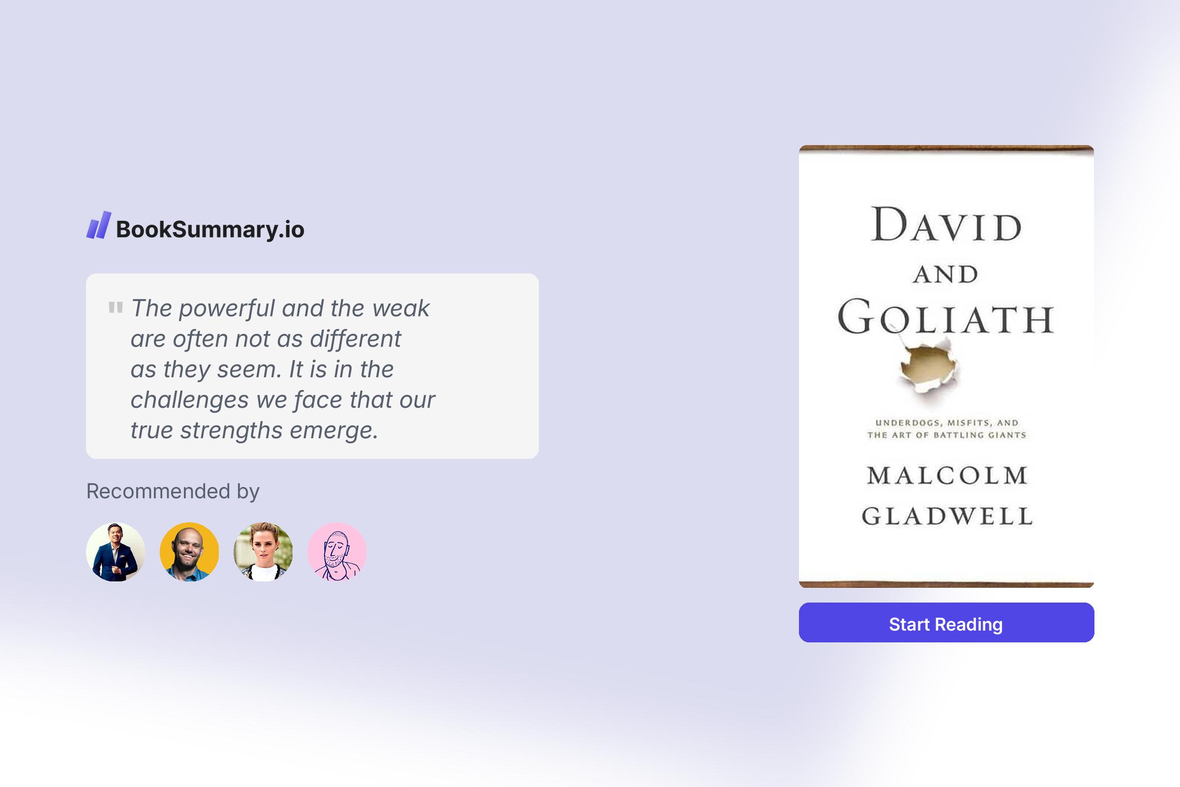 David and Goliath Book Summary