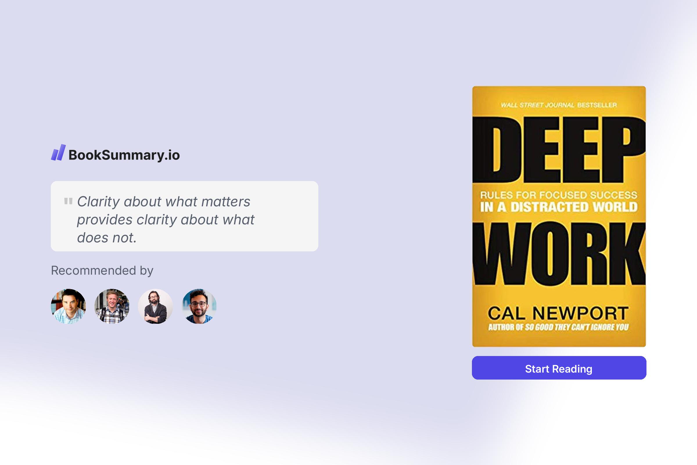 Deep Work Book Summary