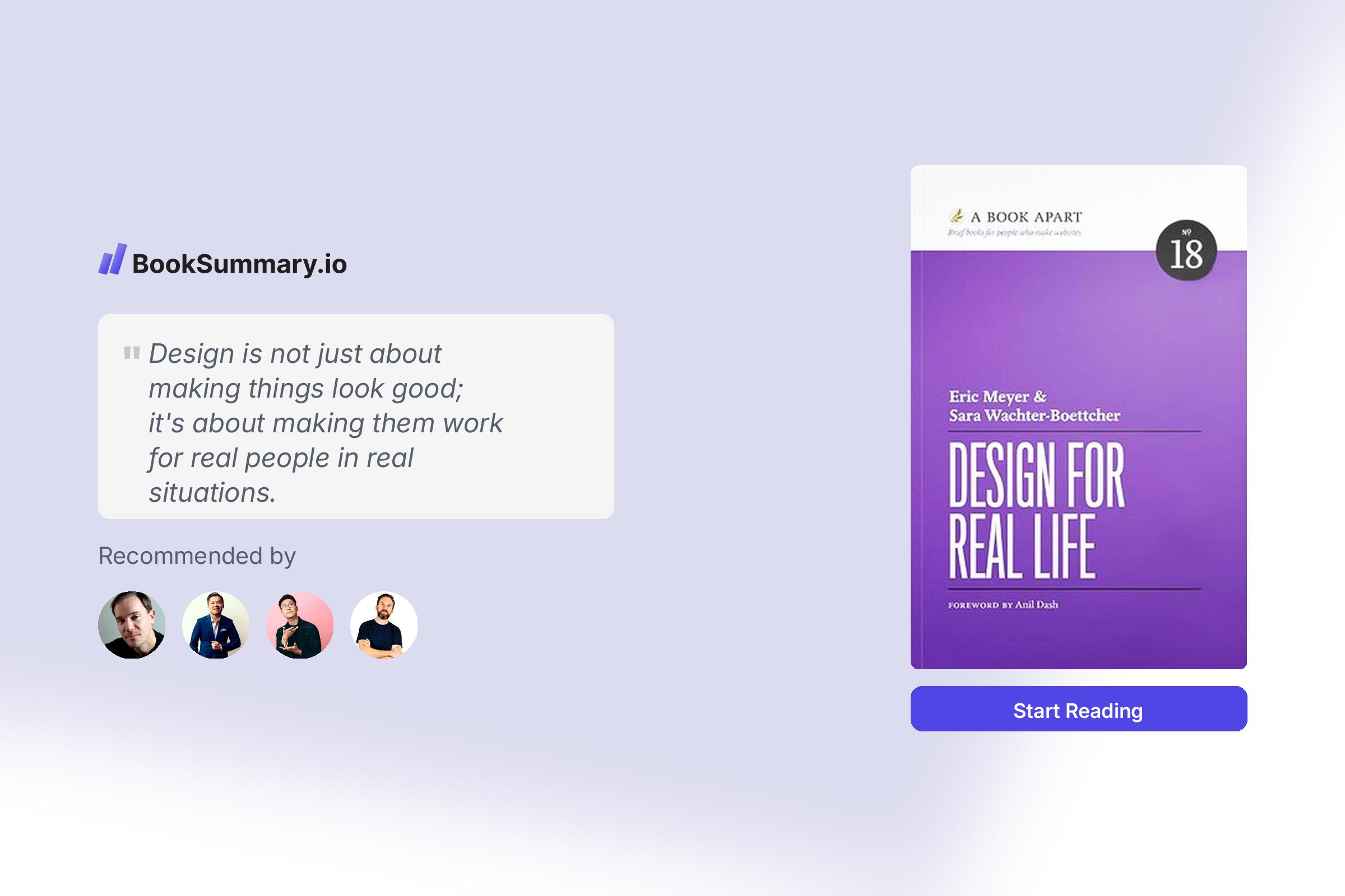 Design for Real Life Book Summary