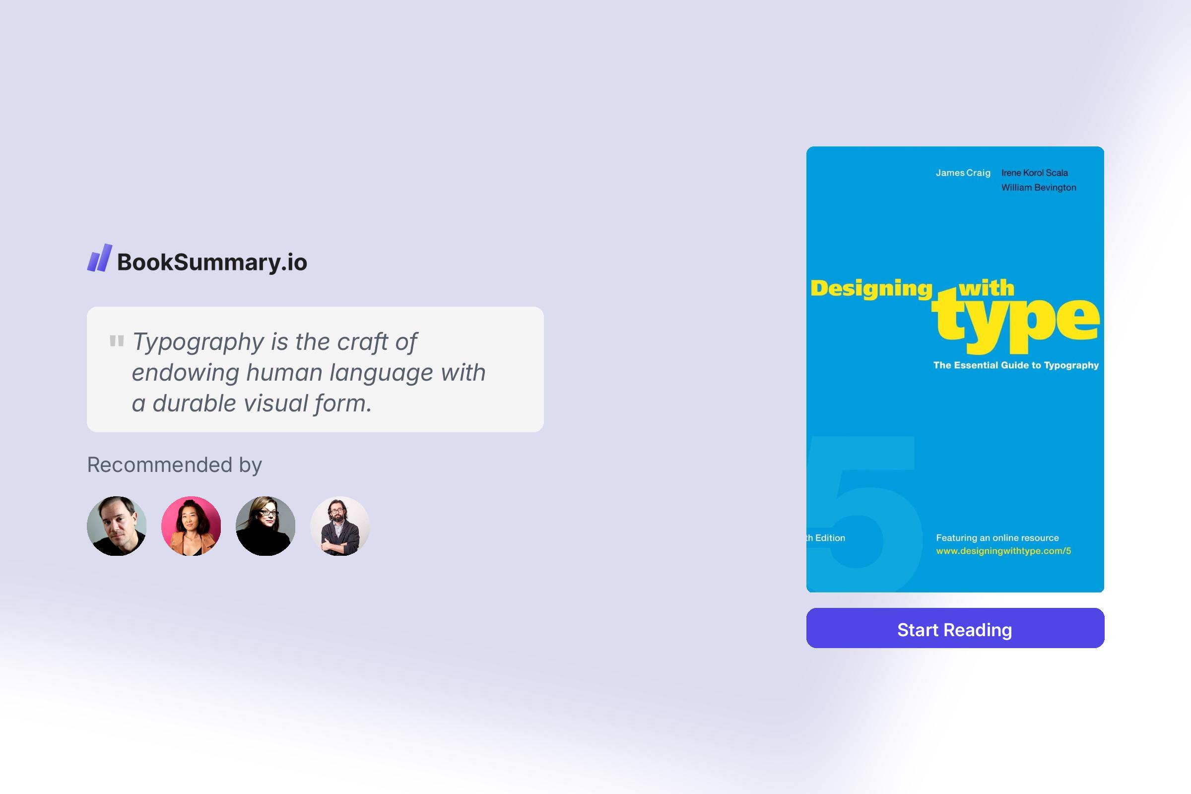 Designing with Type, 5th Edition Book Summary