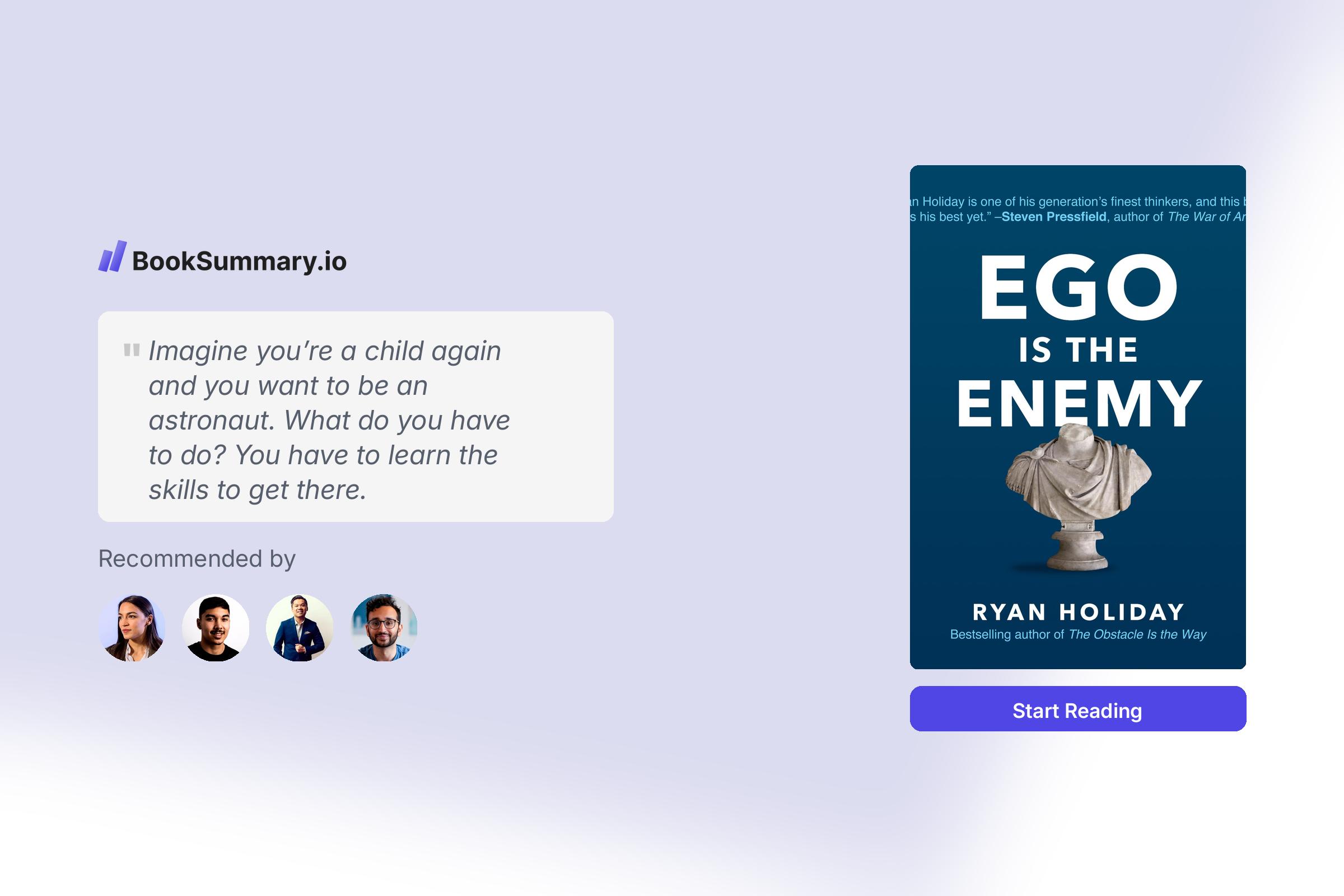 EGO IS THE ENEMY Book Summary