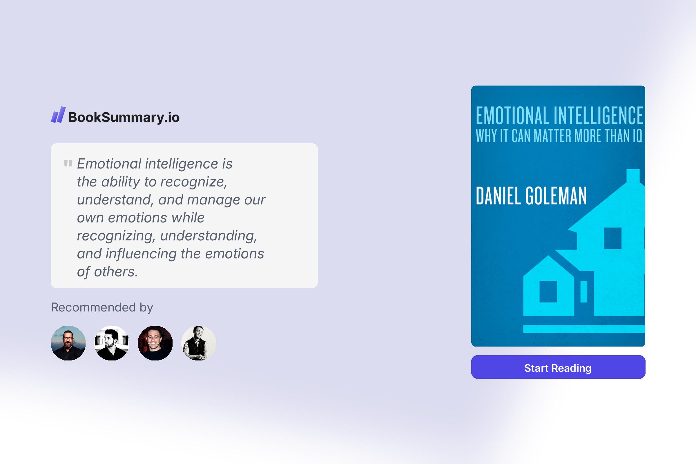 Emotional Intelligence Book Summary