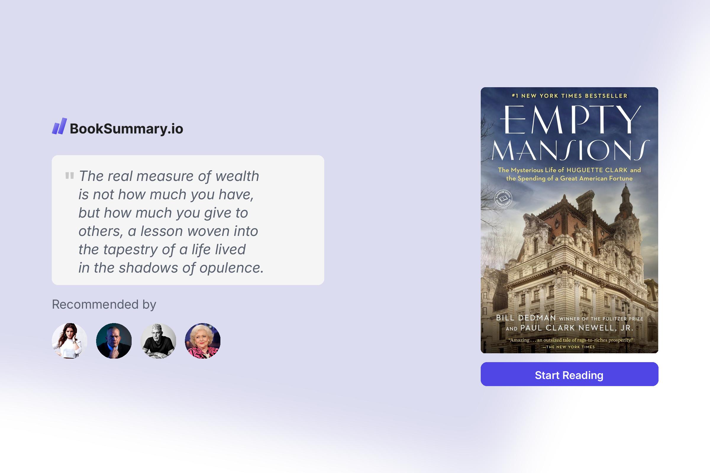 Empty Mansions Book Summary