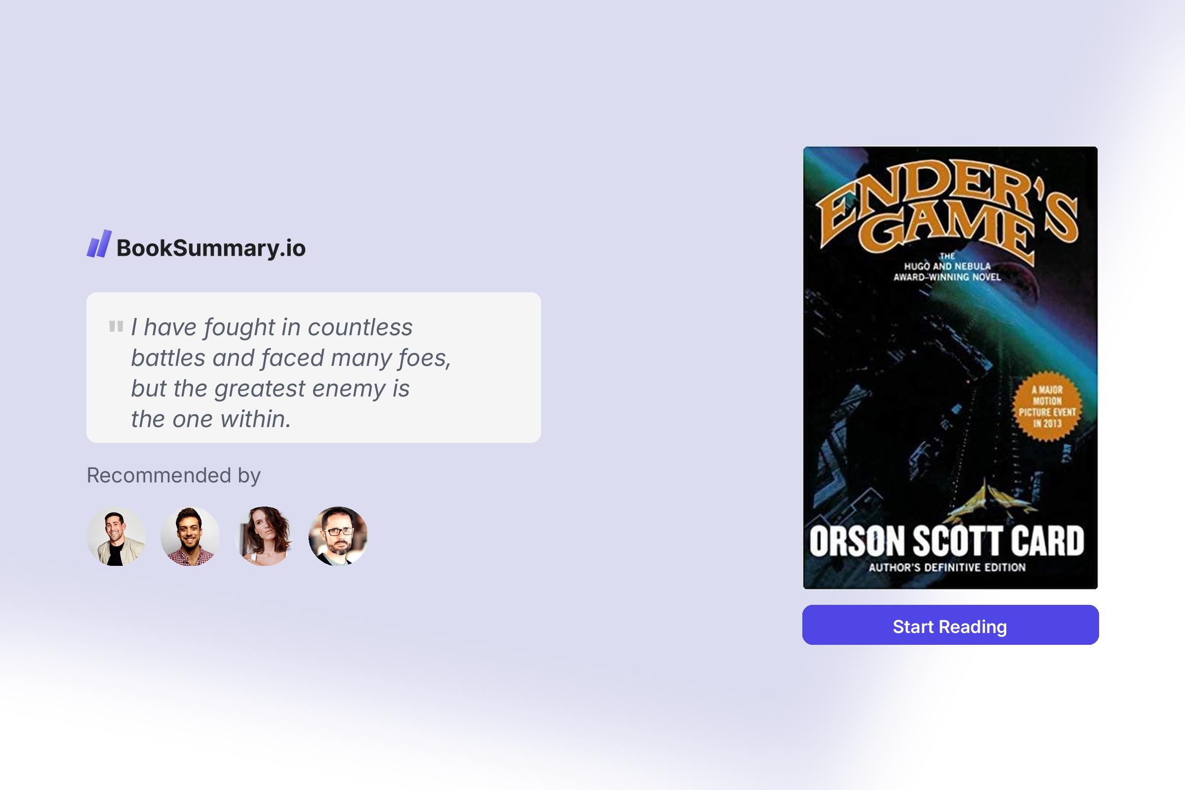 Ender's Game Book Summary