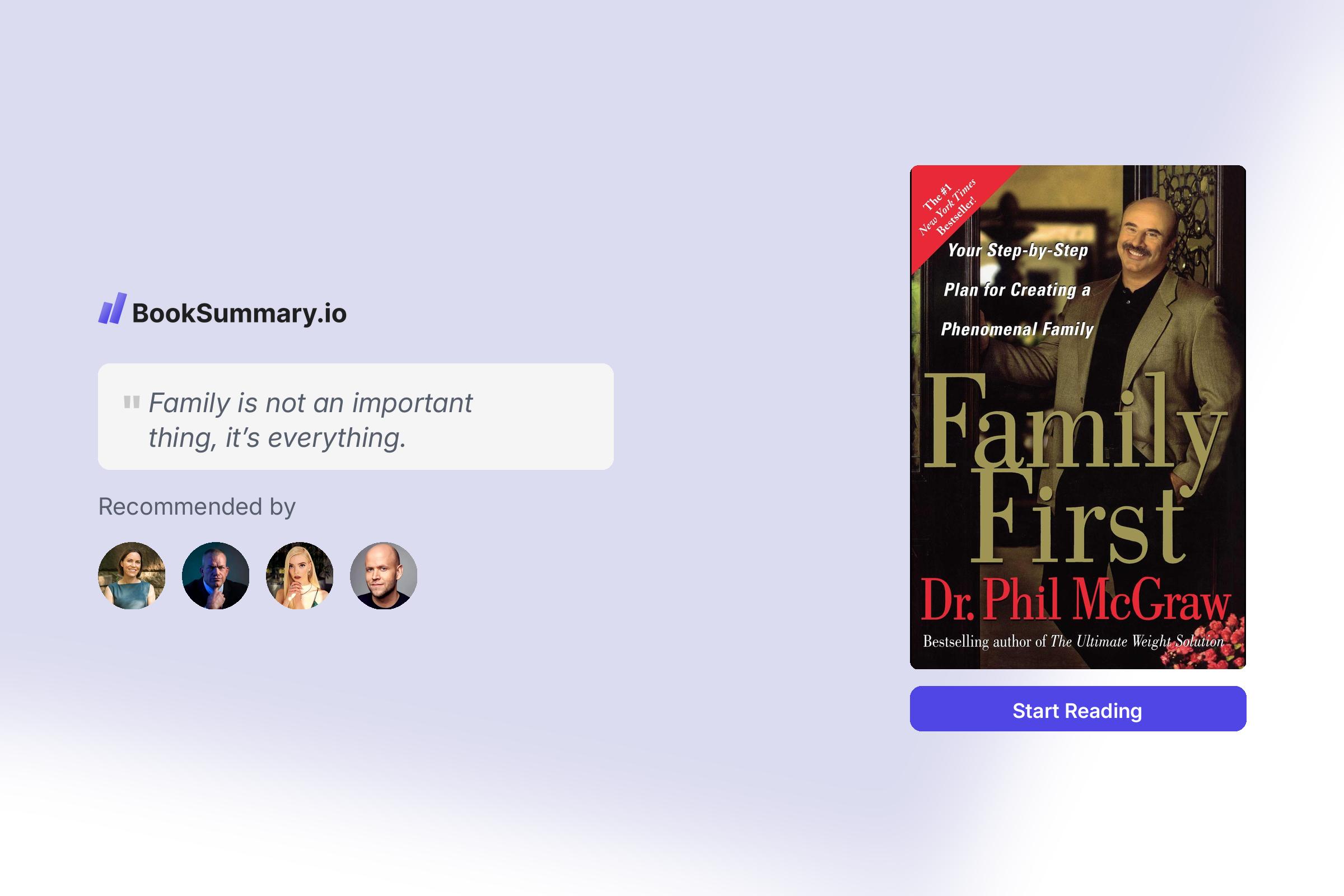 Family First Book Summary