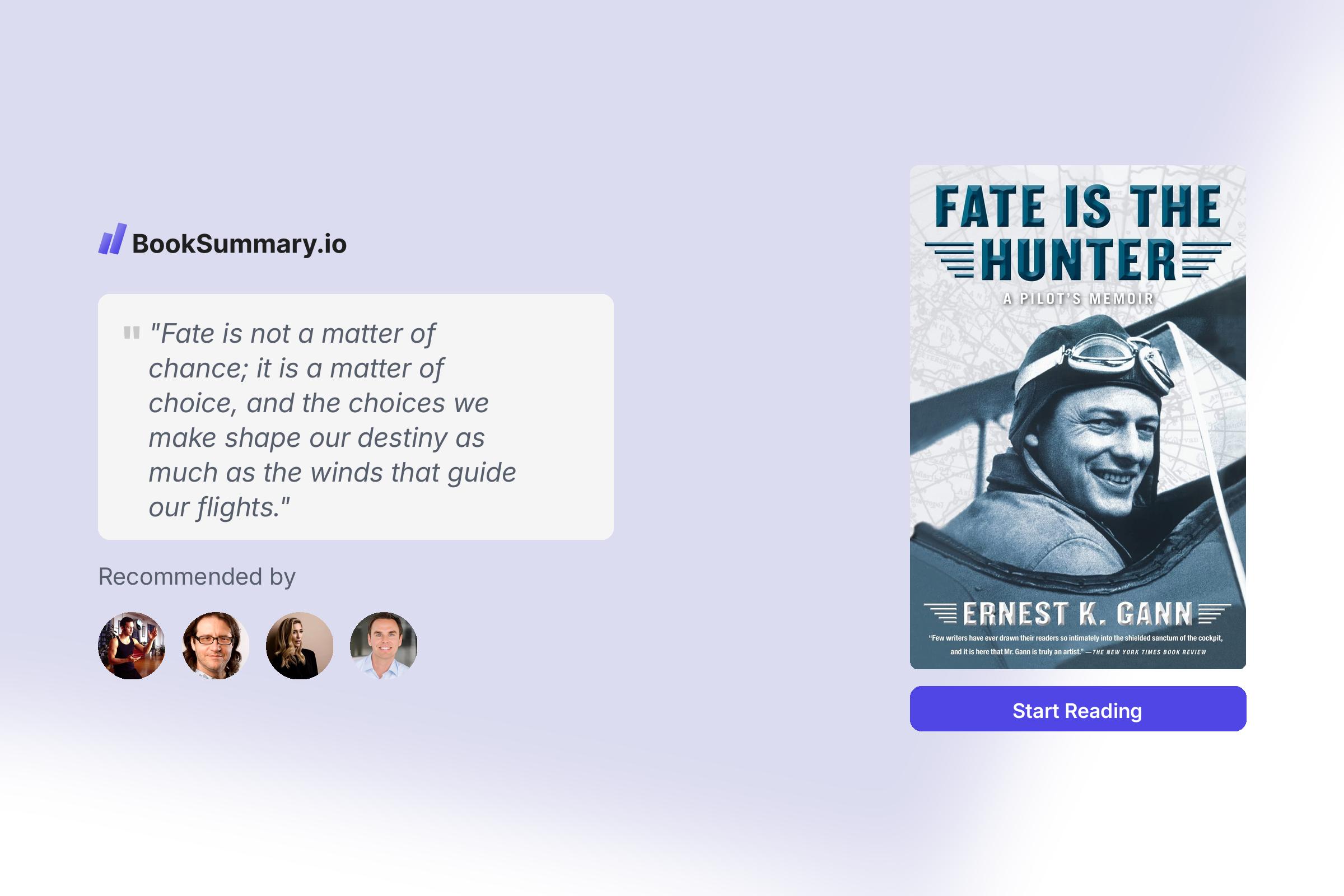 Fate is the Hunter Book Summary