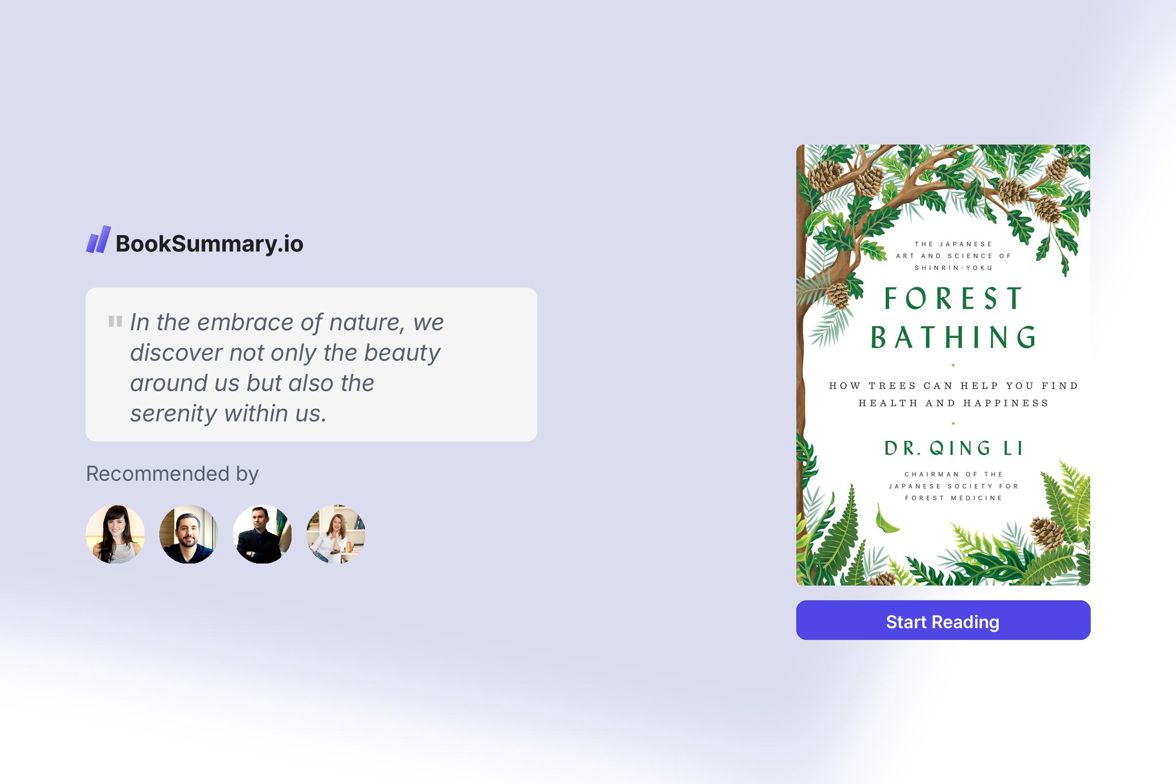 Forest Bathing Book Summary