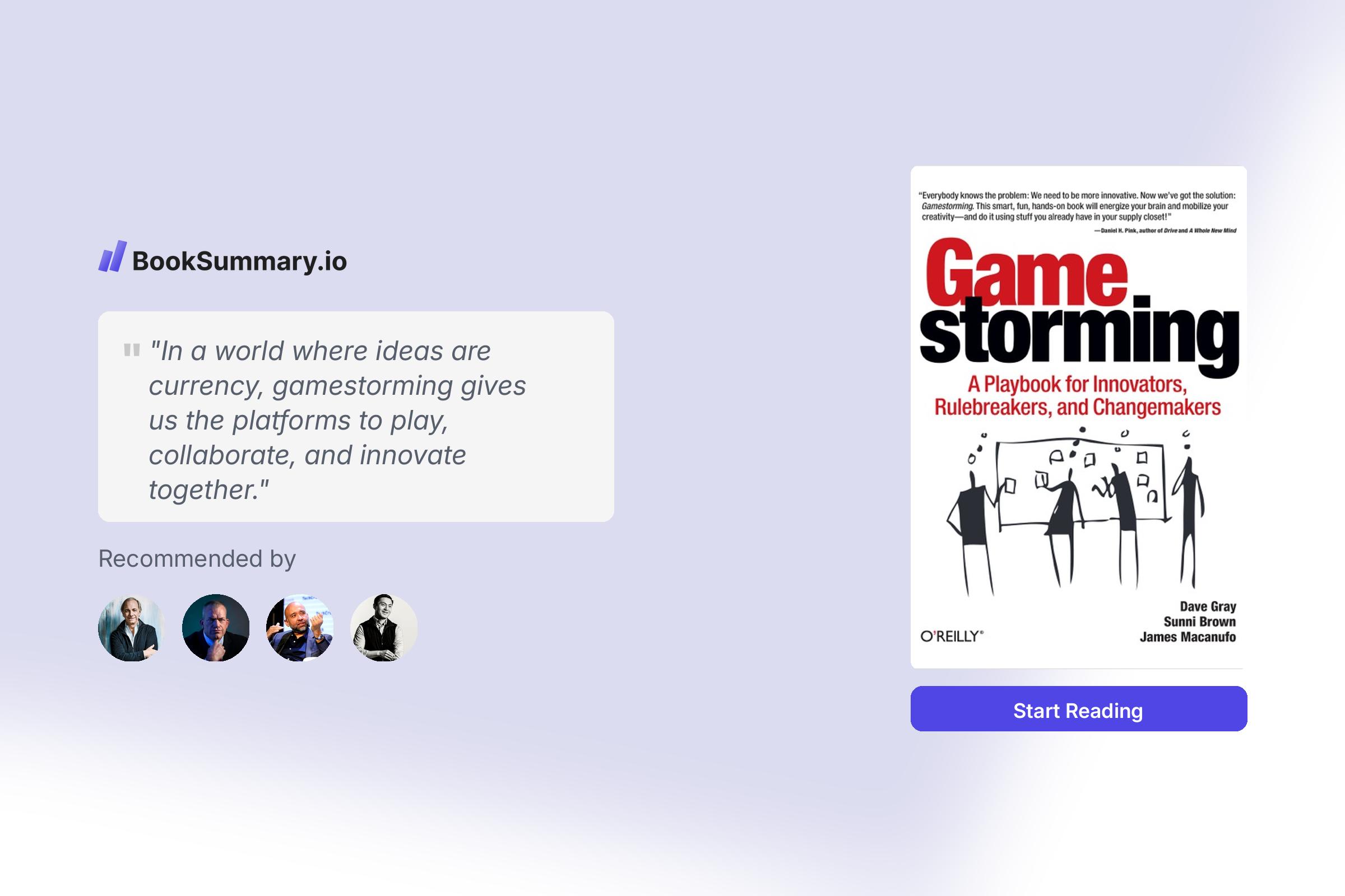 Gamestorming Book Summary