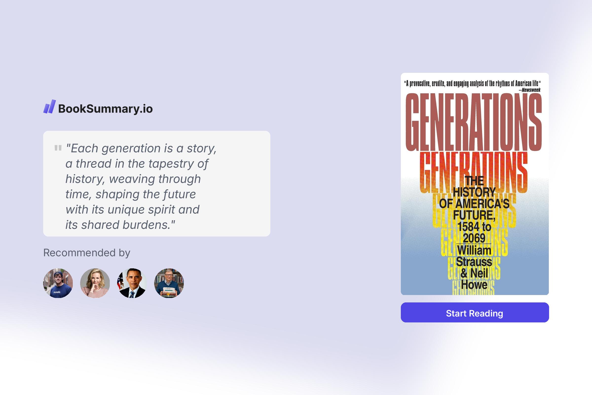 Generations Book Summary