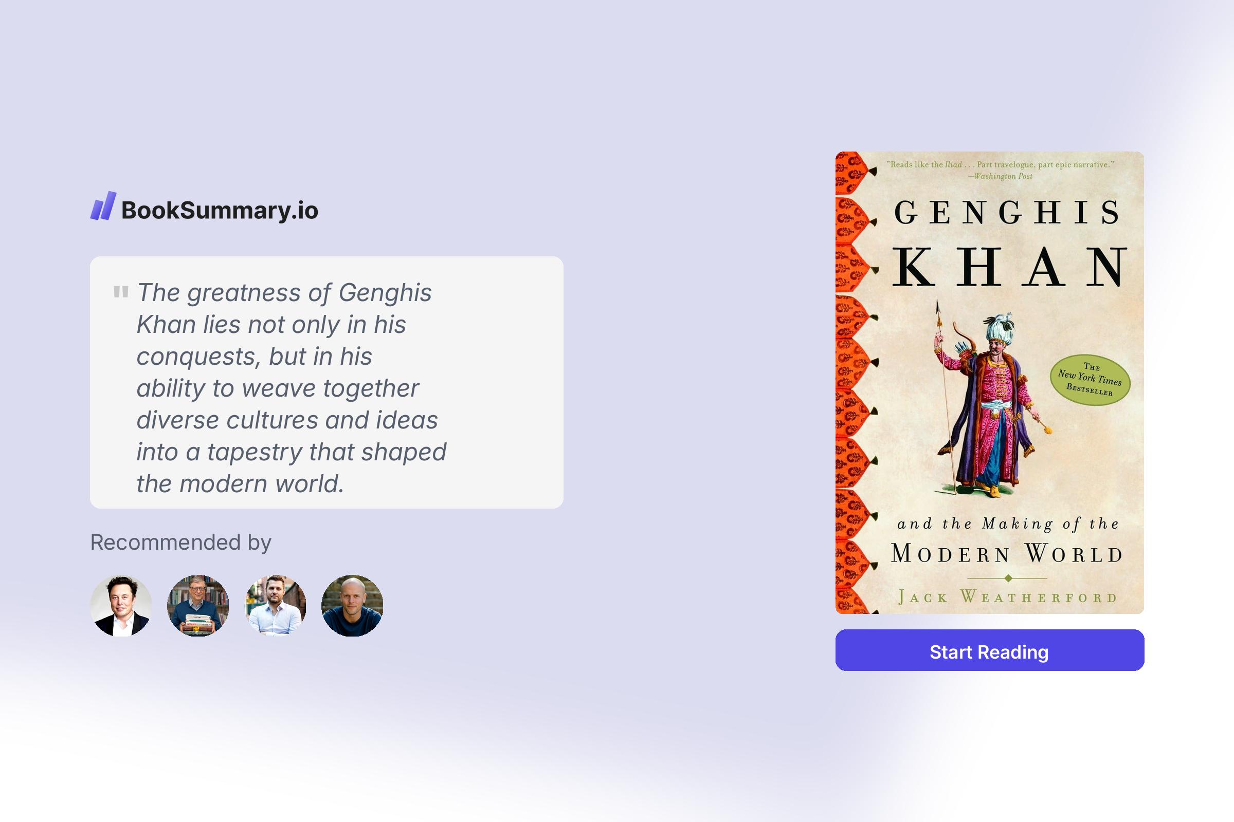 Genghis Khan and the Making of the Modern World Book Summary