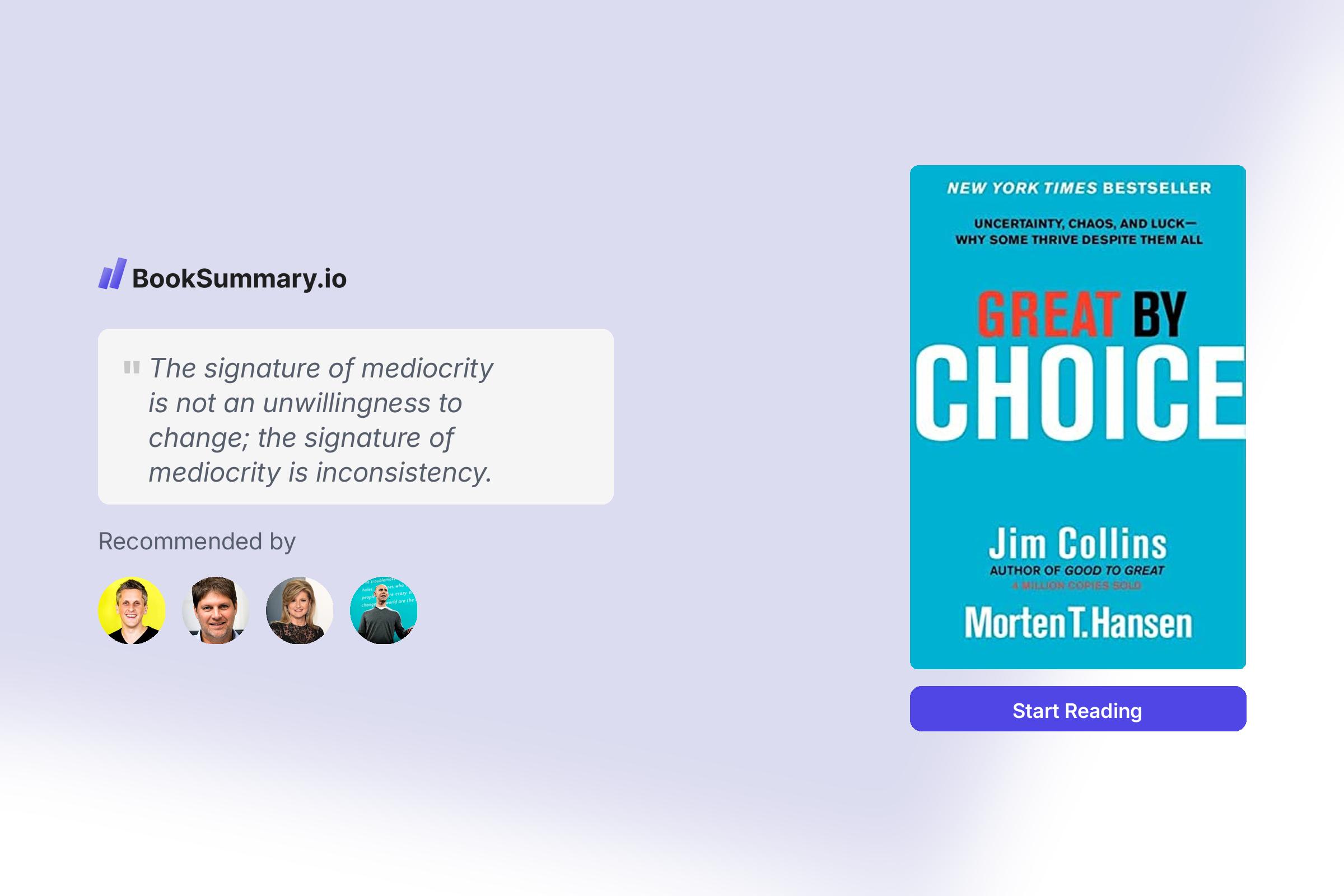 Great by Choice Book Summary