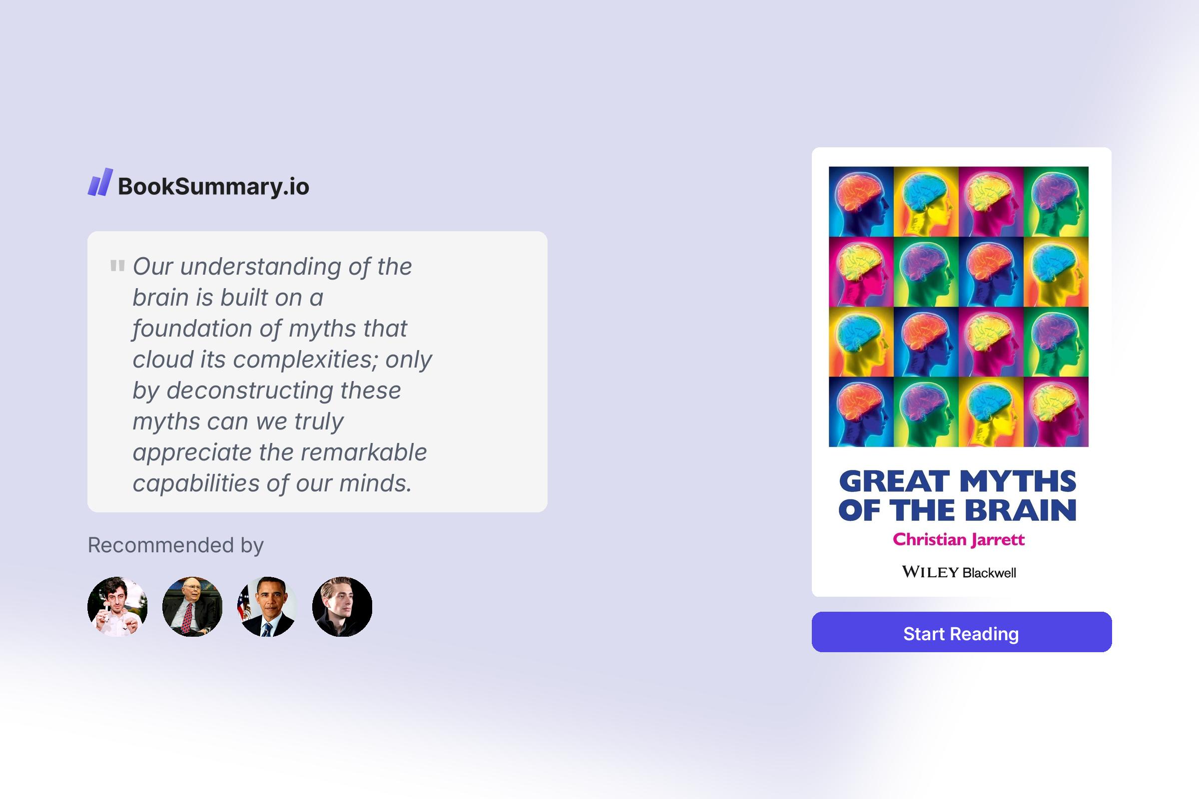 Great Myths of the Brain Book Summary