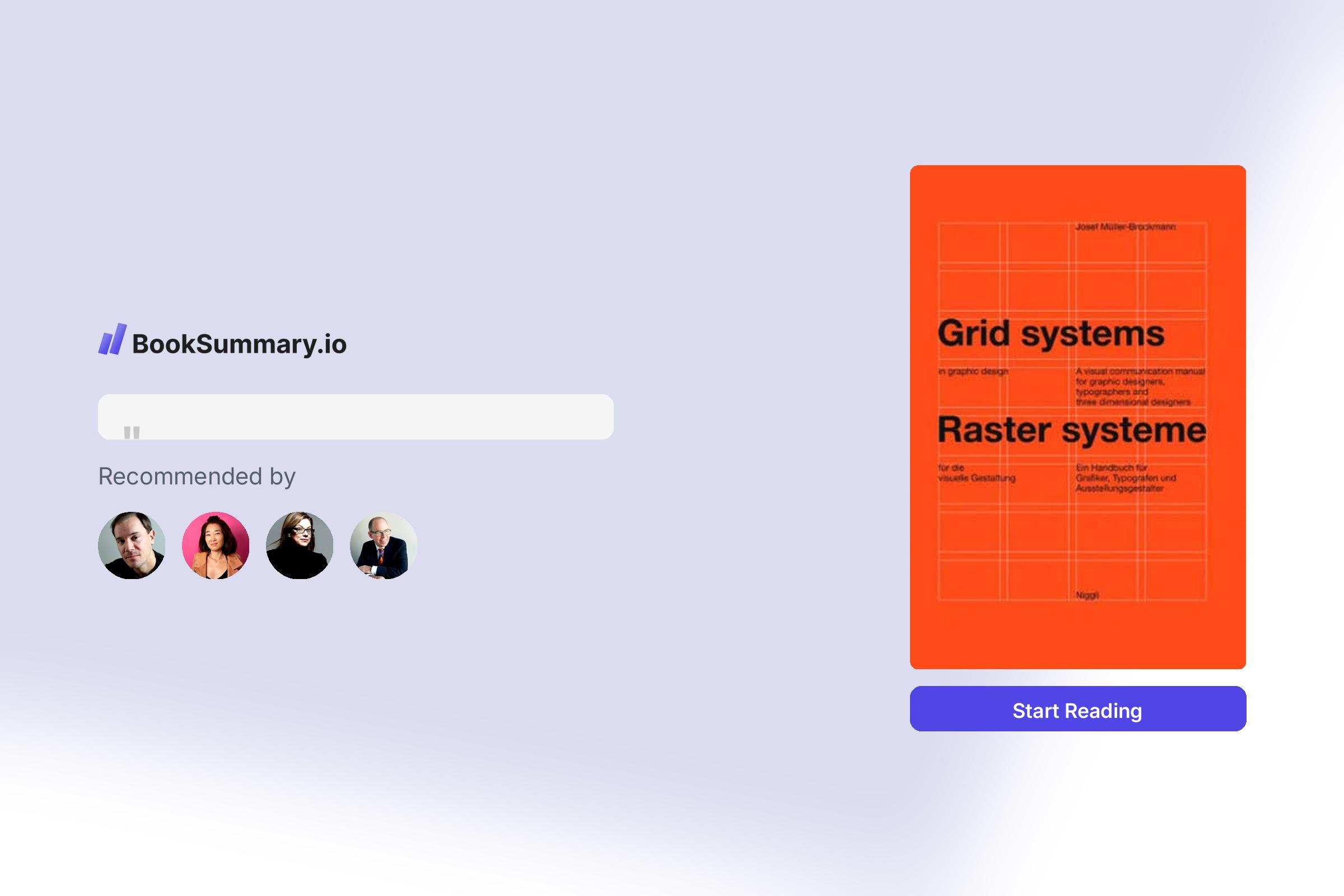 Grid Systems in Graphic Design Book Summary