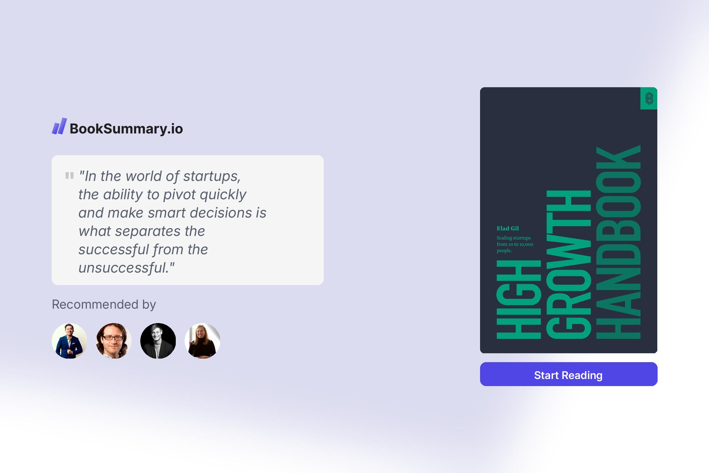 High Growth Handbook Book Summary