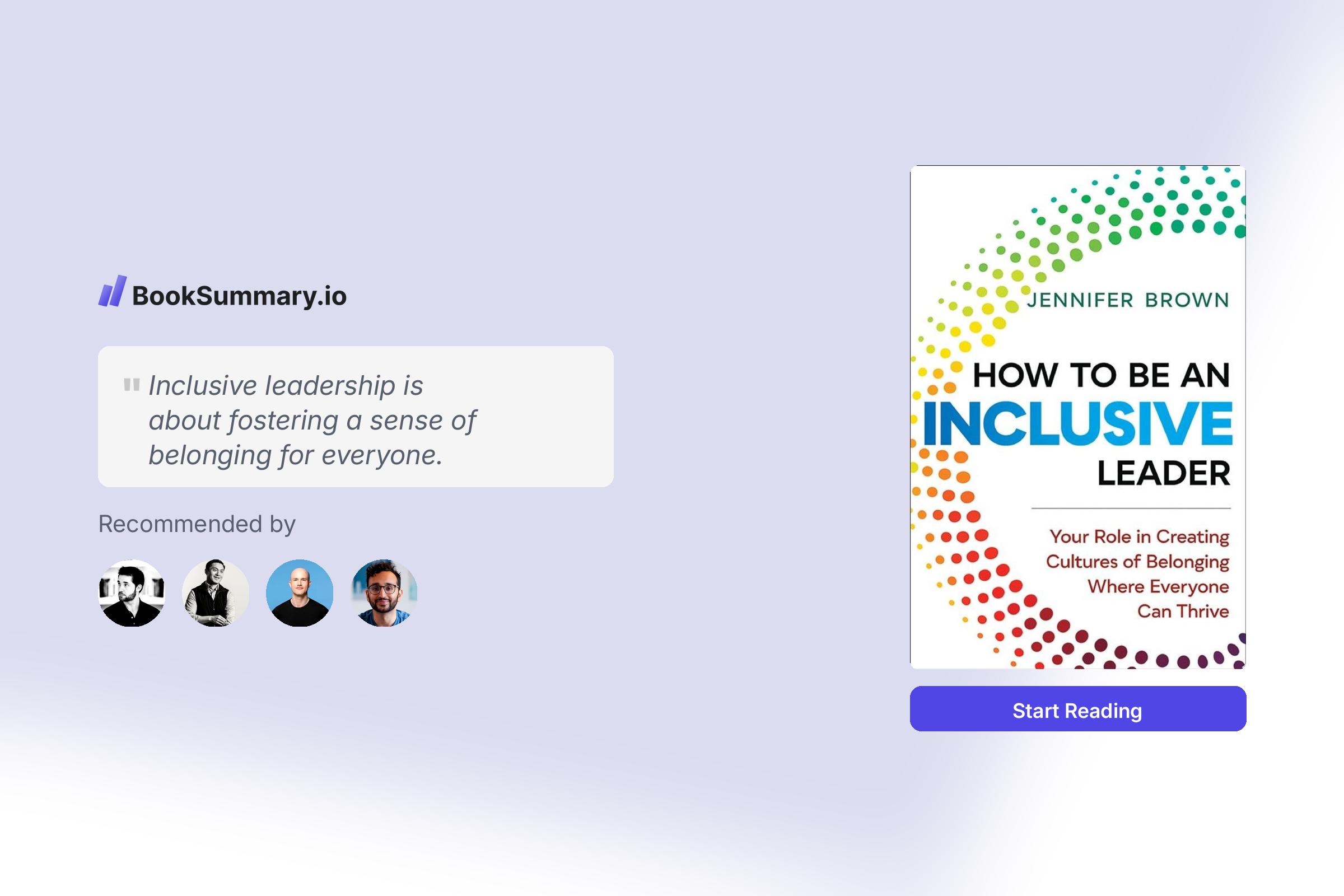 How to Be an Inclusive Leader Book Summary