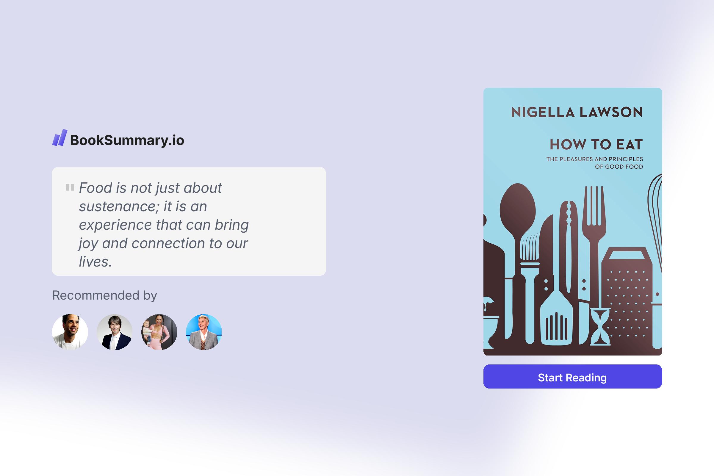 How to Eat Book Summary