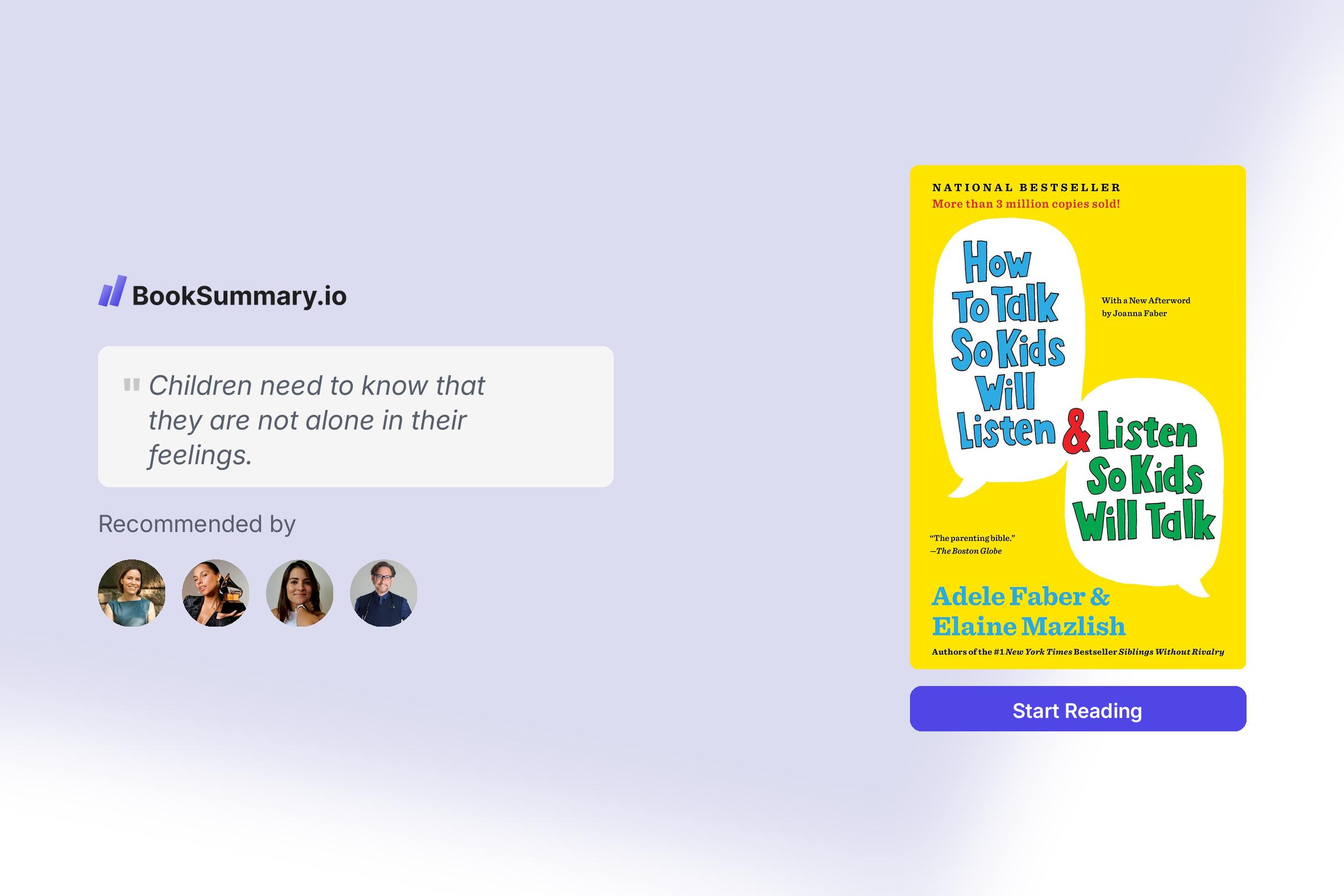 How to Talk So Kids Will Listen & Listen So Kids Will Talk Book Summary