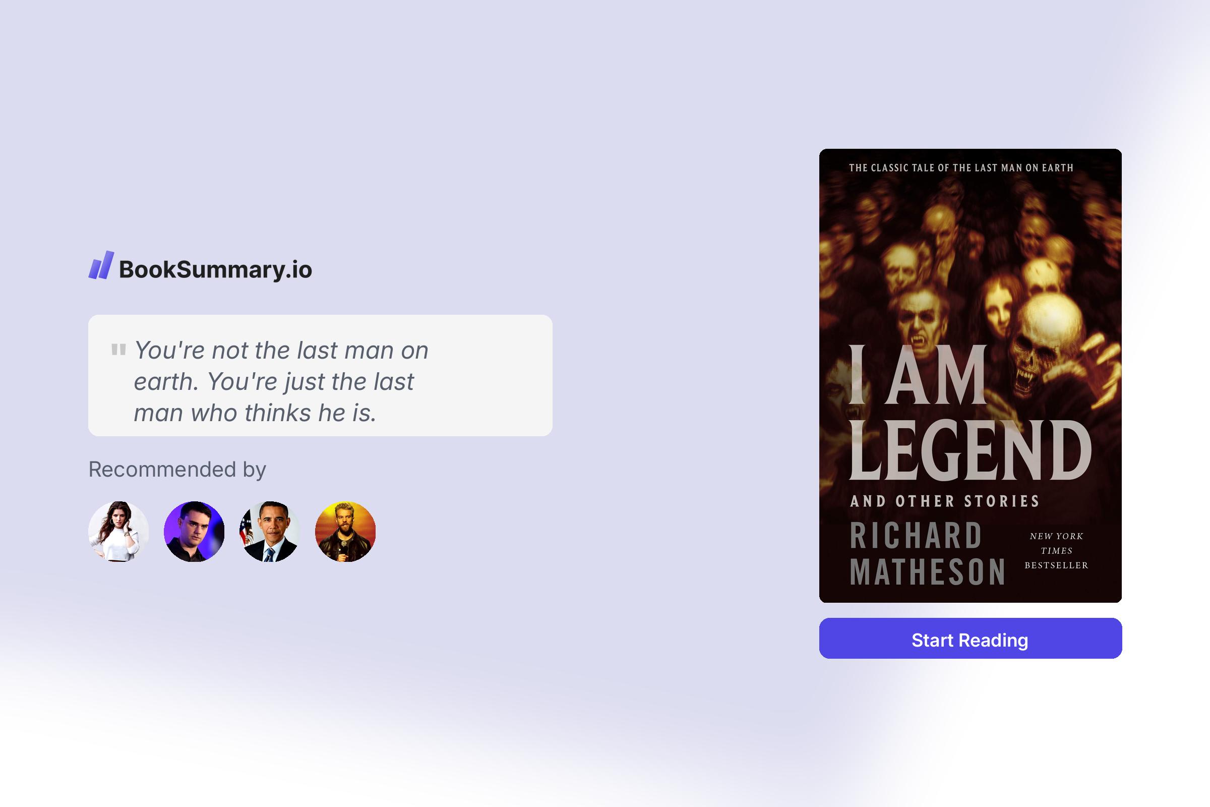 I Am Legend Book Summary