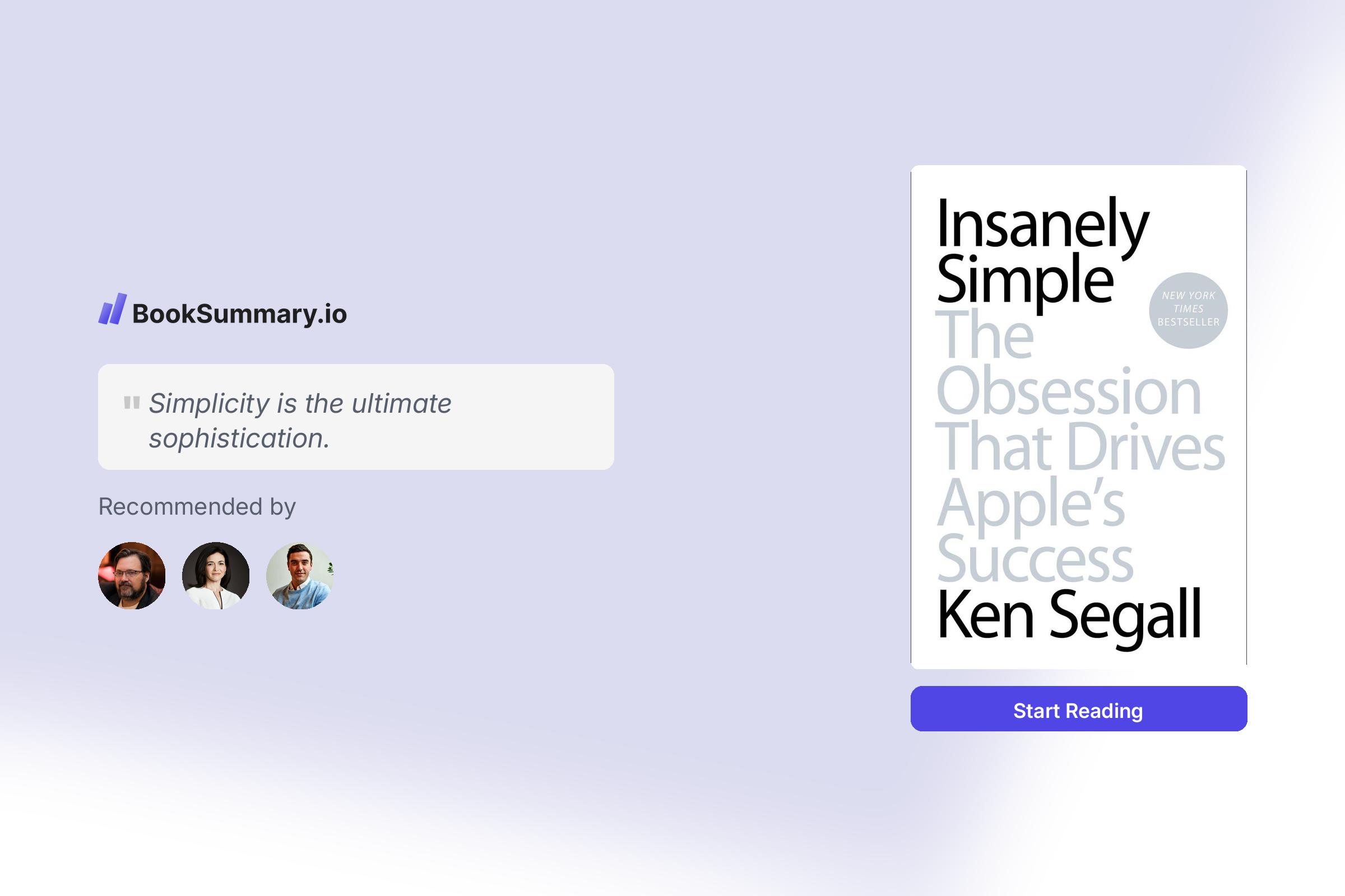 Insanely Simple Book Summary