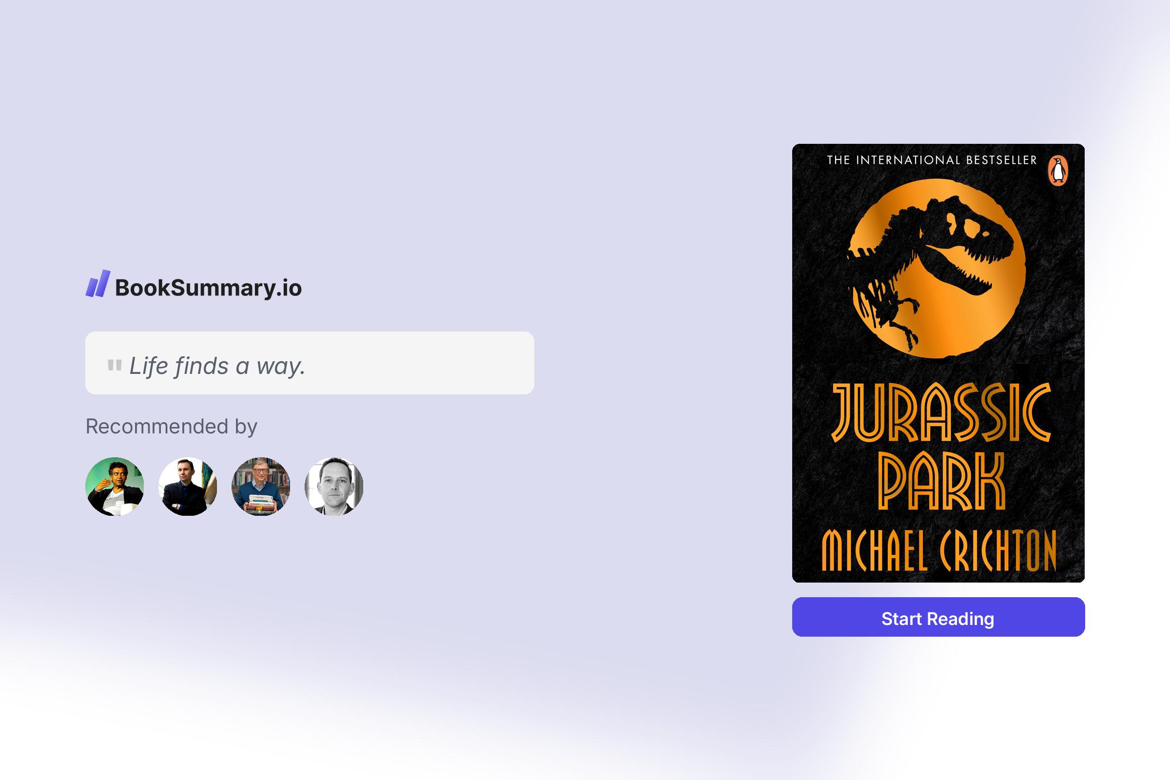 Jurassic Park Book Summary
