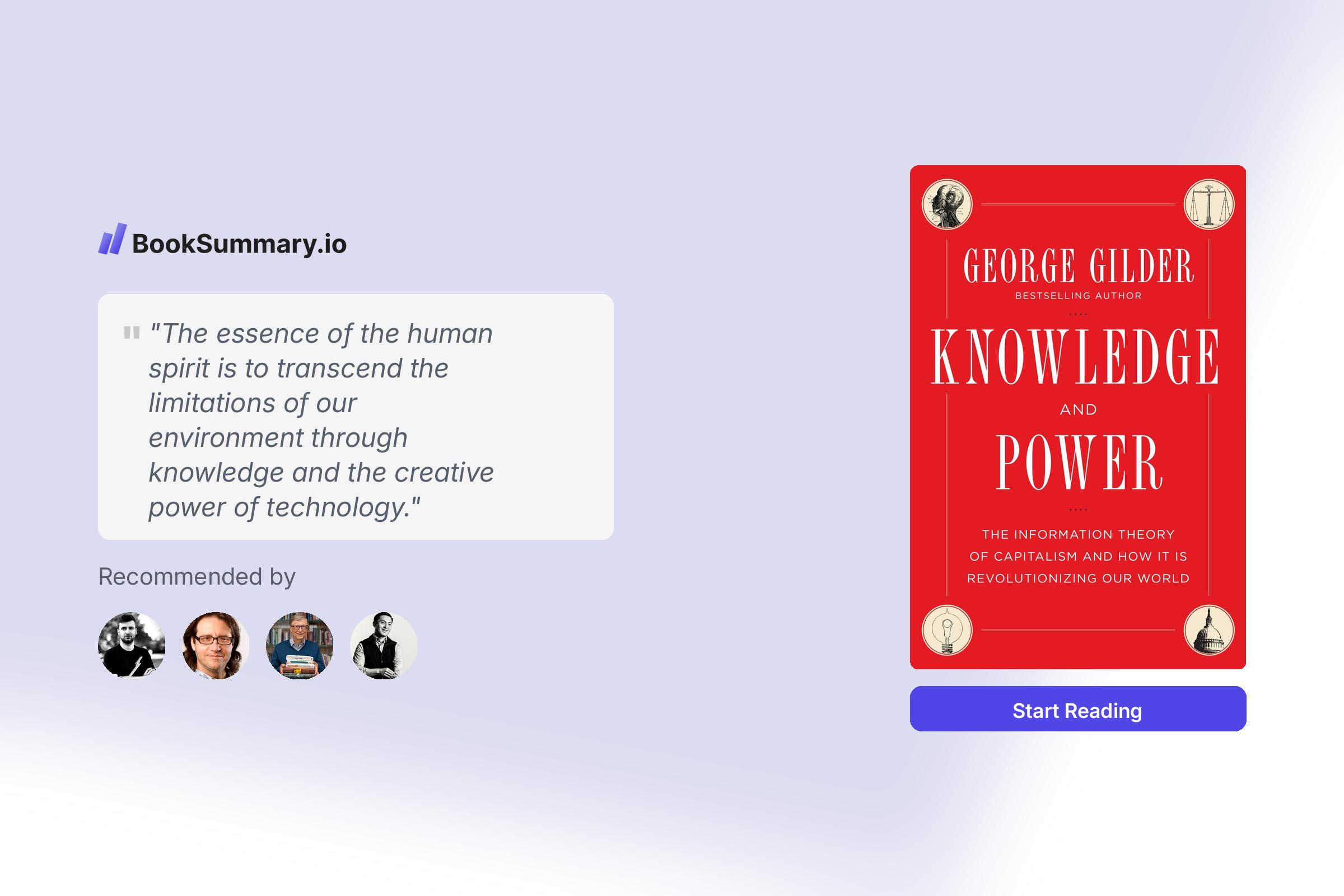 Knowledge and Power Book Summary
