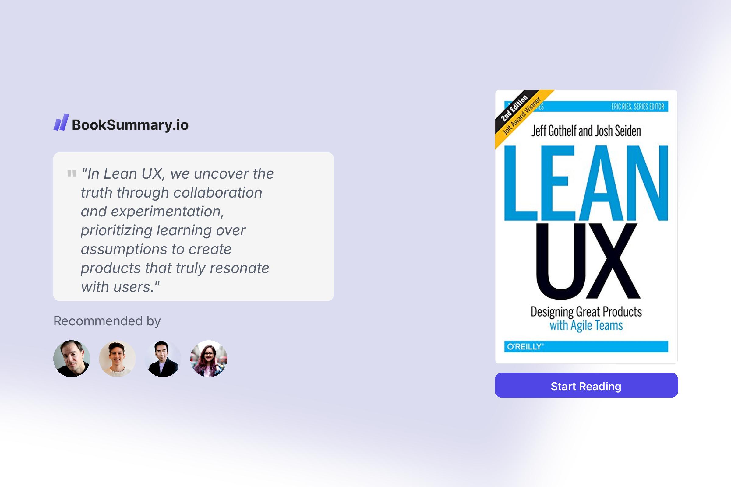 Lean UX Book Summary