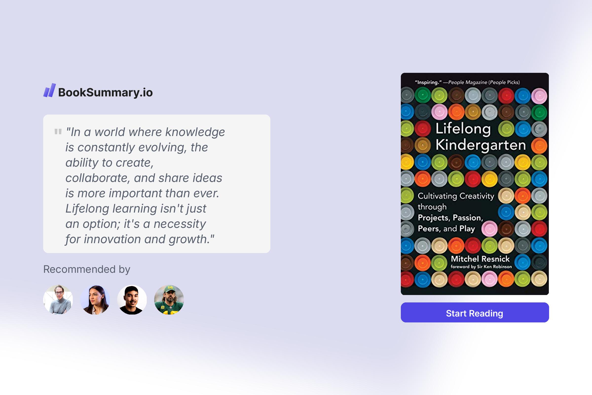 Lifelong Kindergarten Book Summary