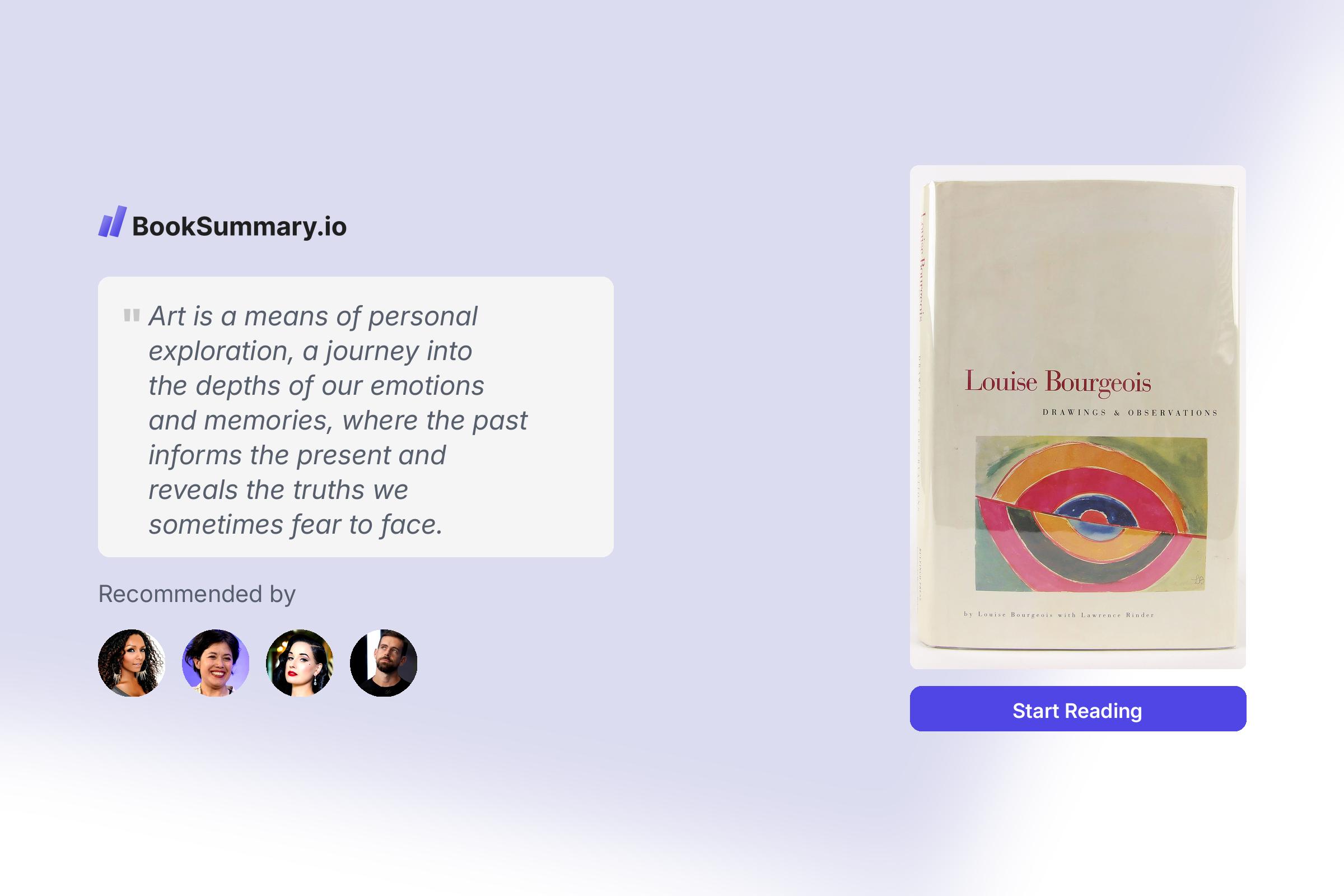 Louise Bourgeois Book Summary