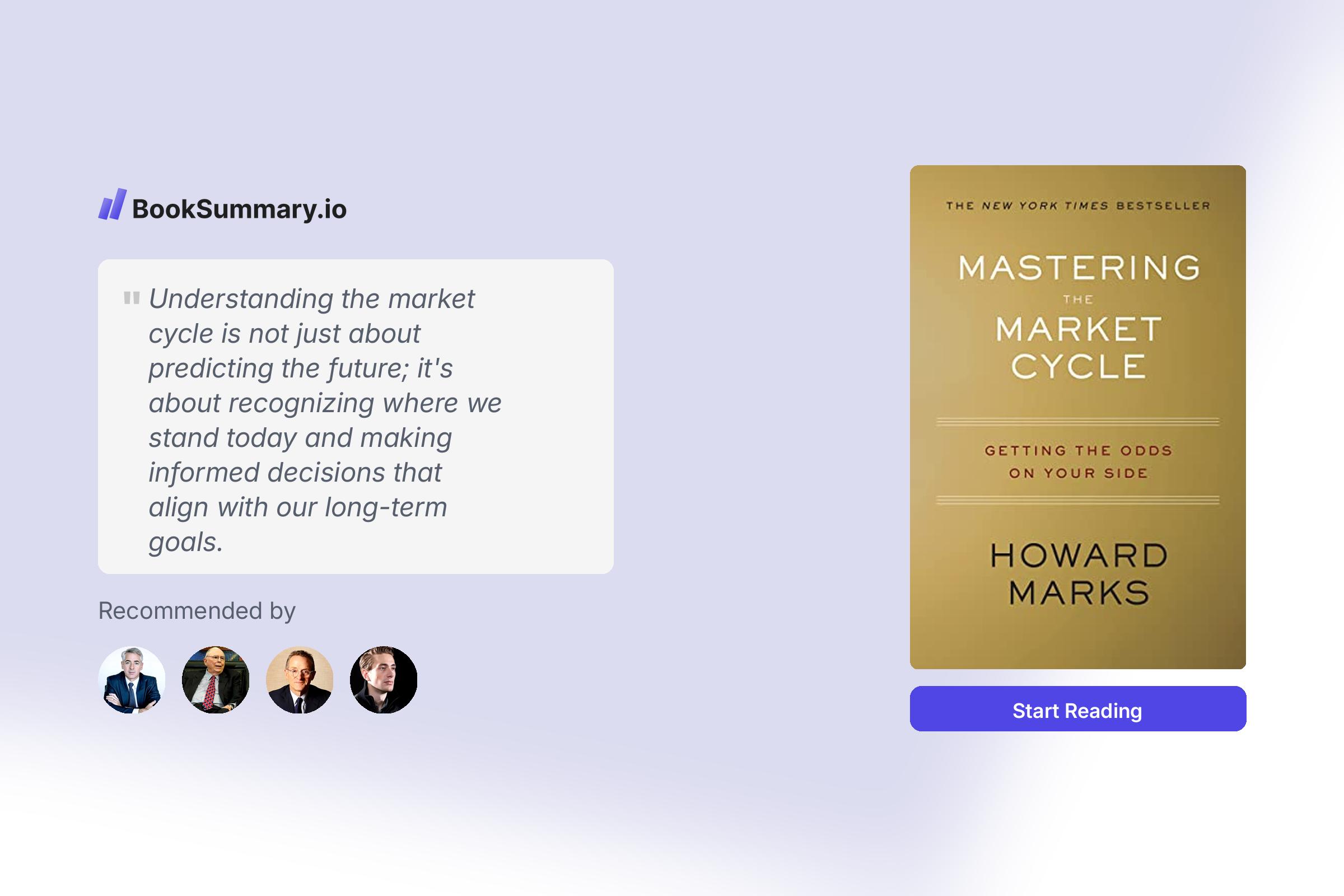 Mastering the Market Cycle Book Summary