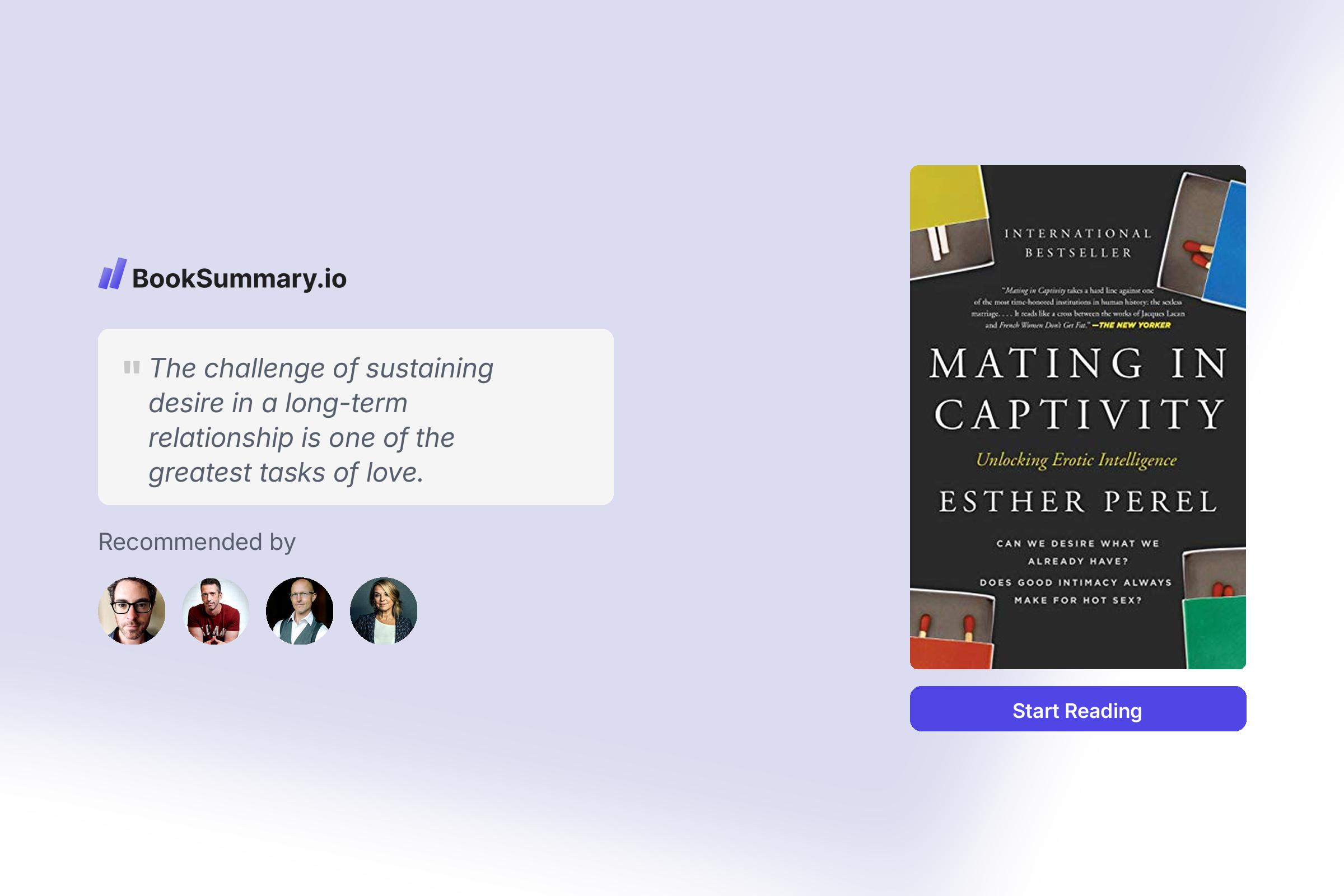 Mating in Captivity Book Summary