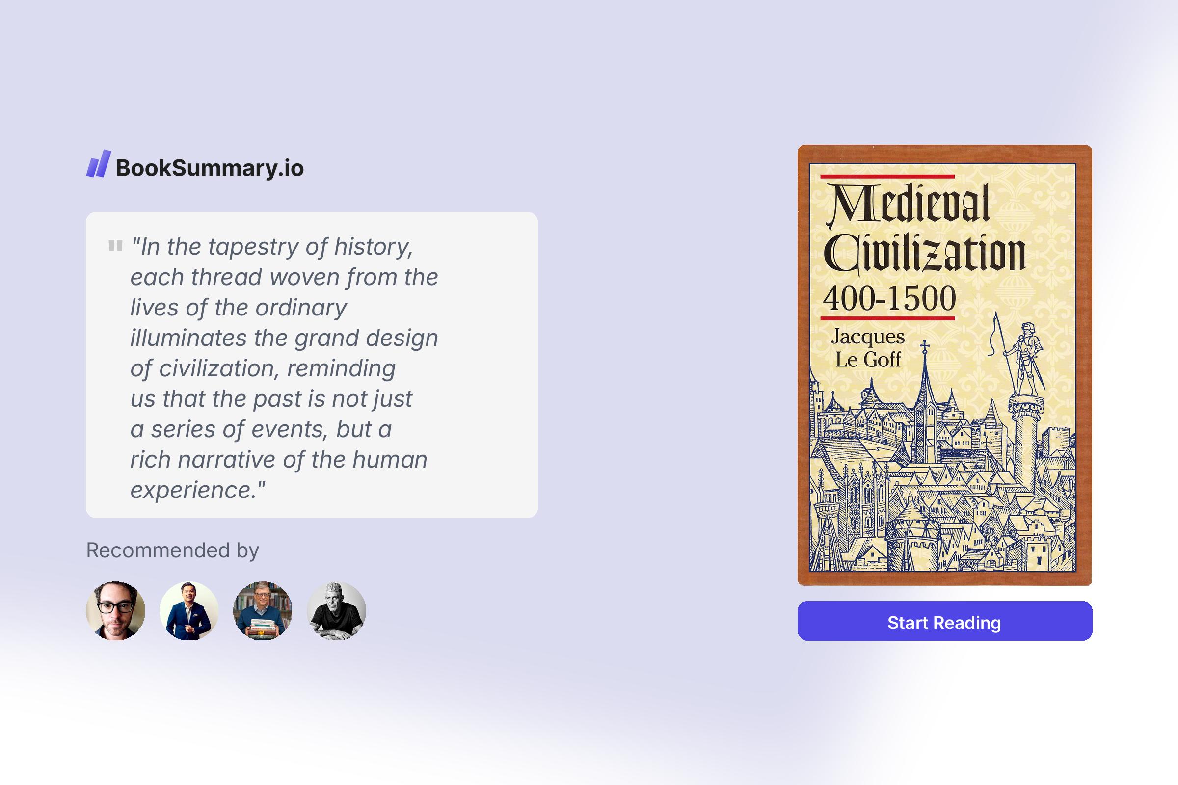 Medieval Civilization, 400-1500 Book Summary