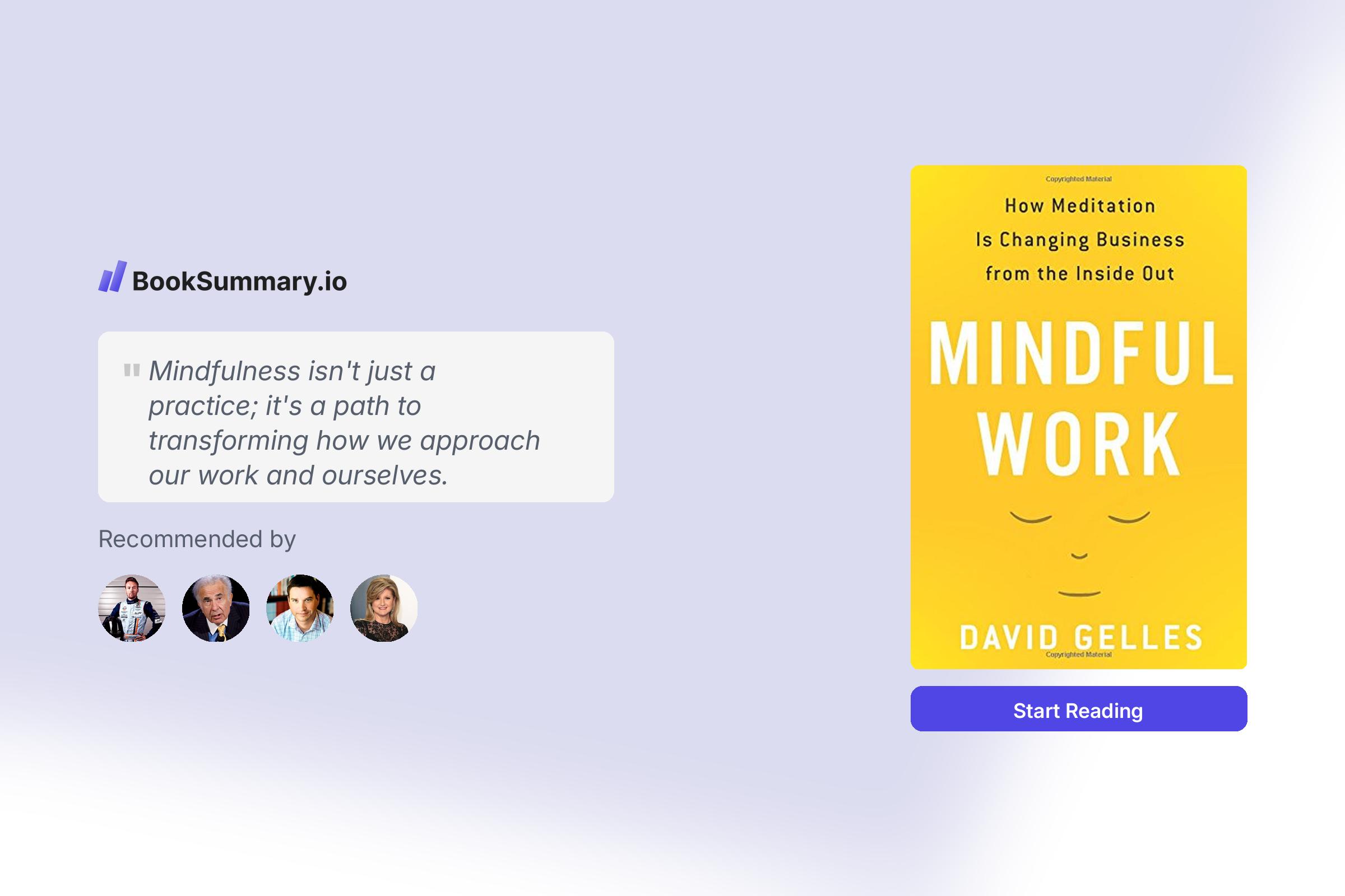 Mindful Work Book Summary