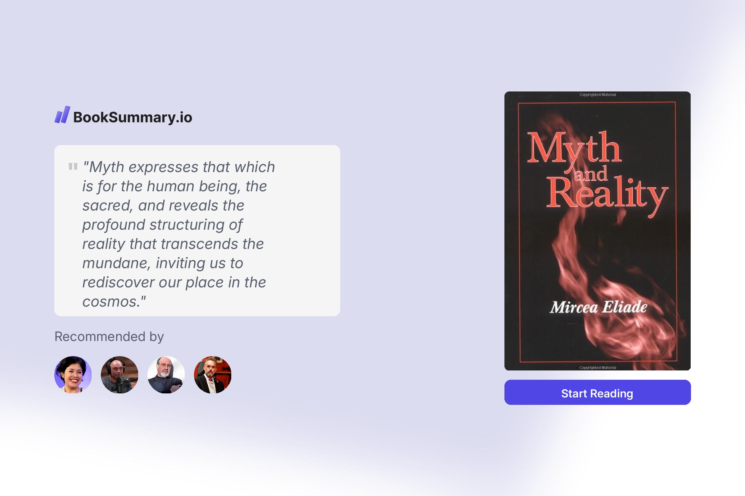 Myth and Reality Book Summary