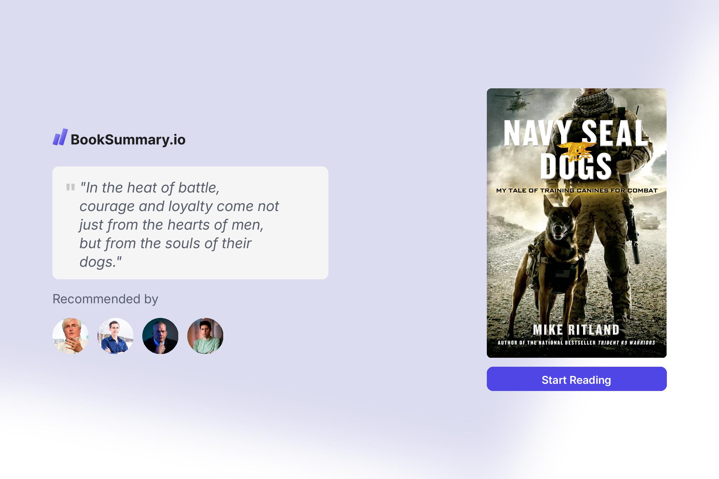 Navy SEAL Dogs Book Summary