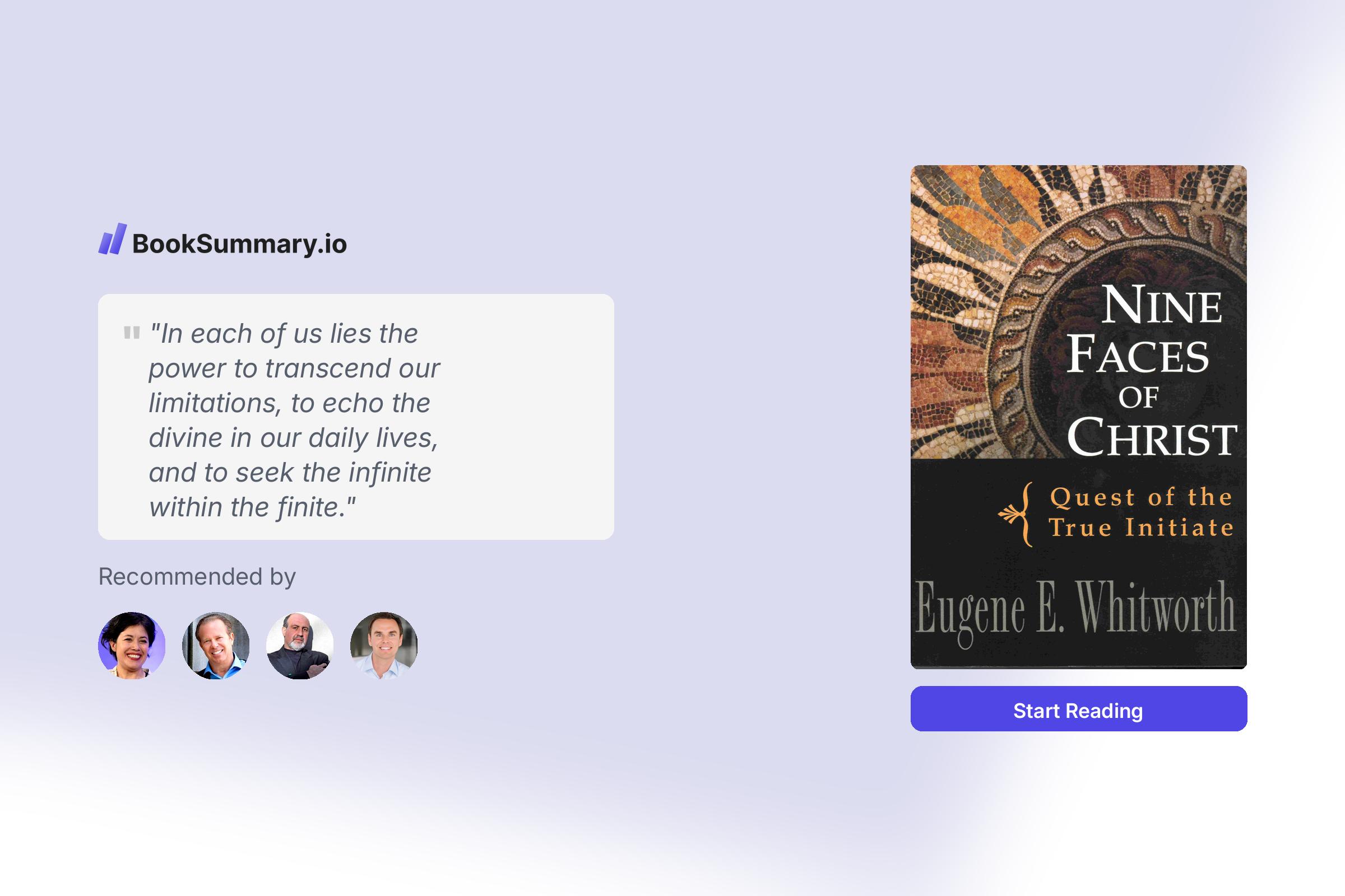 Nine Faces of Christ Book Summary