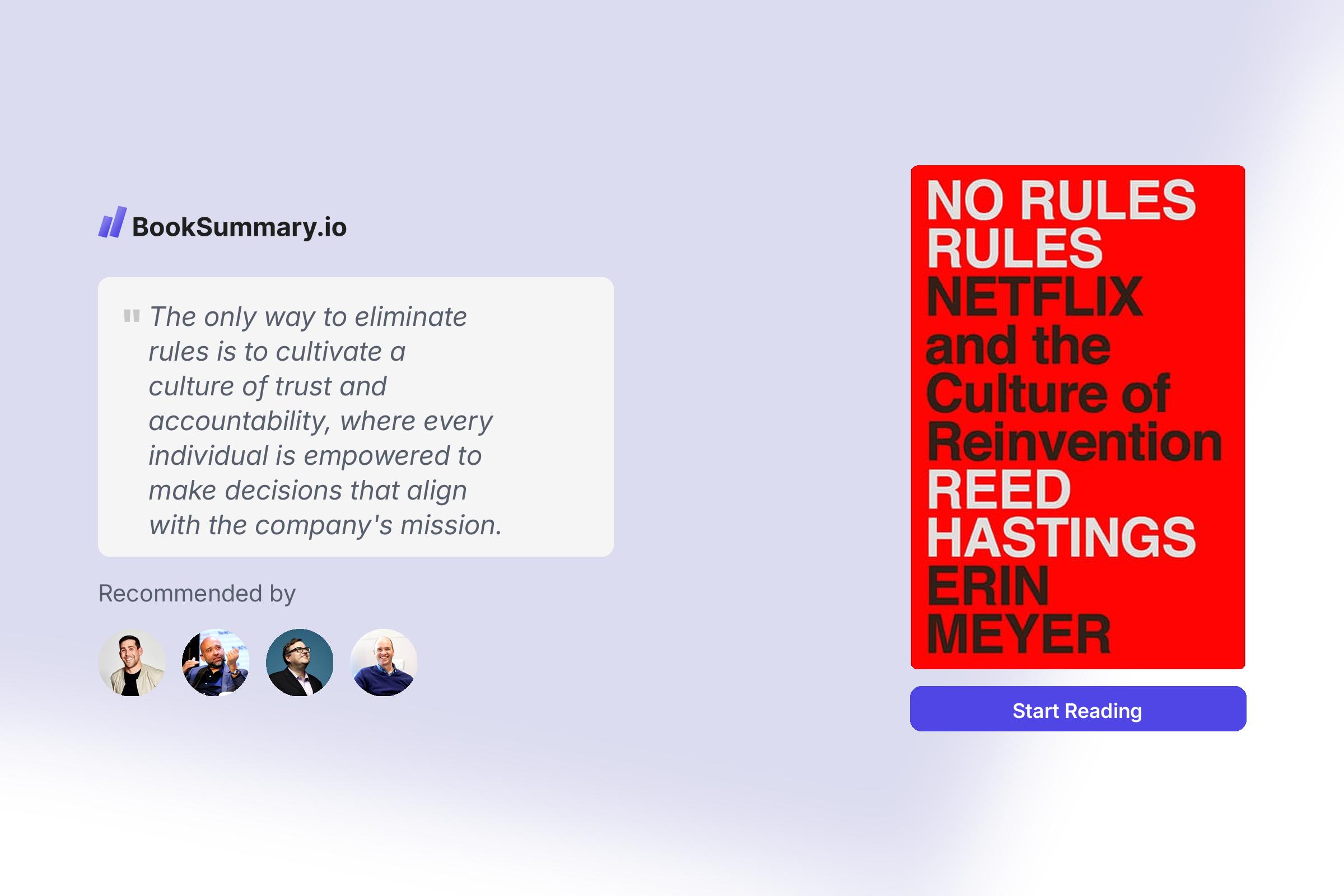 No Rules Rules Book Summary