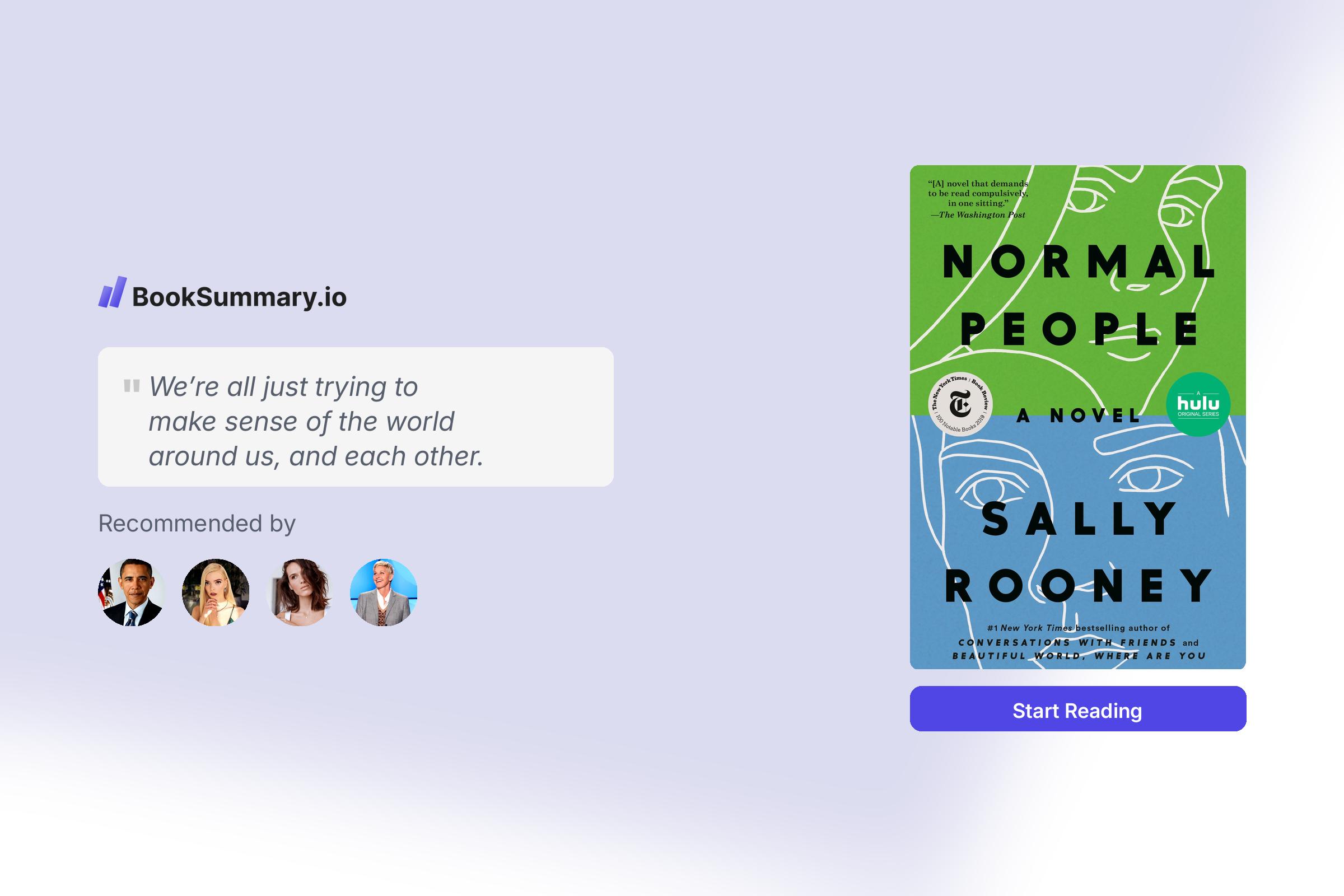 Normal People Book Summary